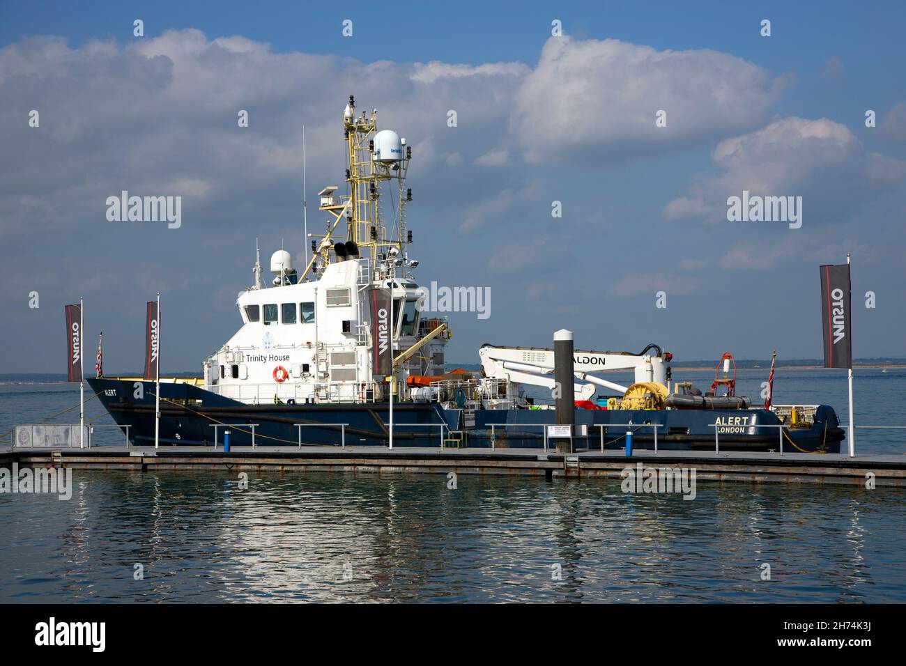 Trinity,House,service,vessel,Alert,moored,alongside,pontoon,landing ...
