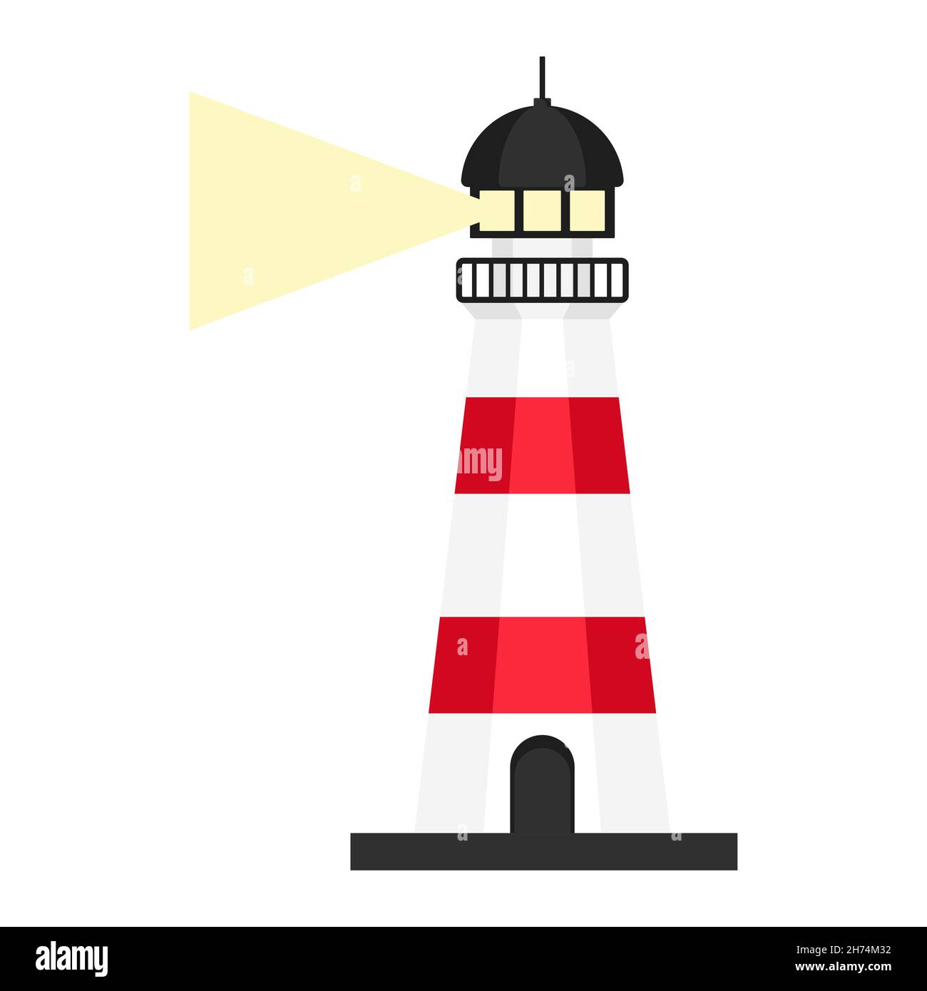 Red roof lighthouse Stock Vector Images - Alamy