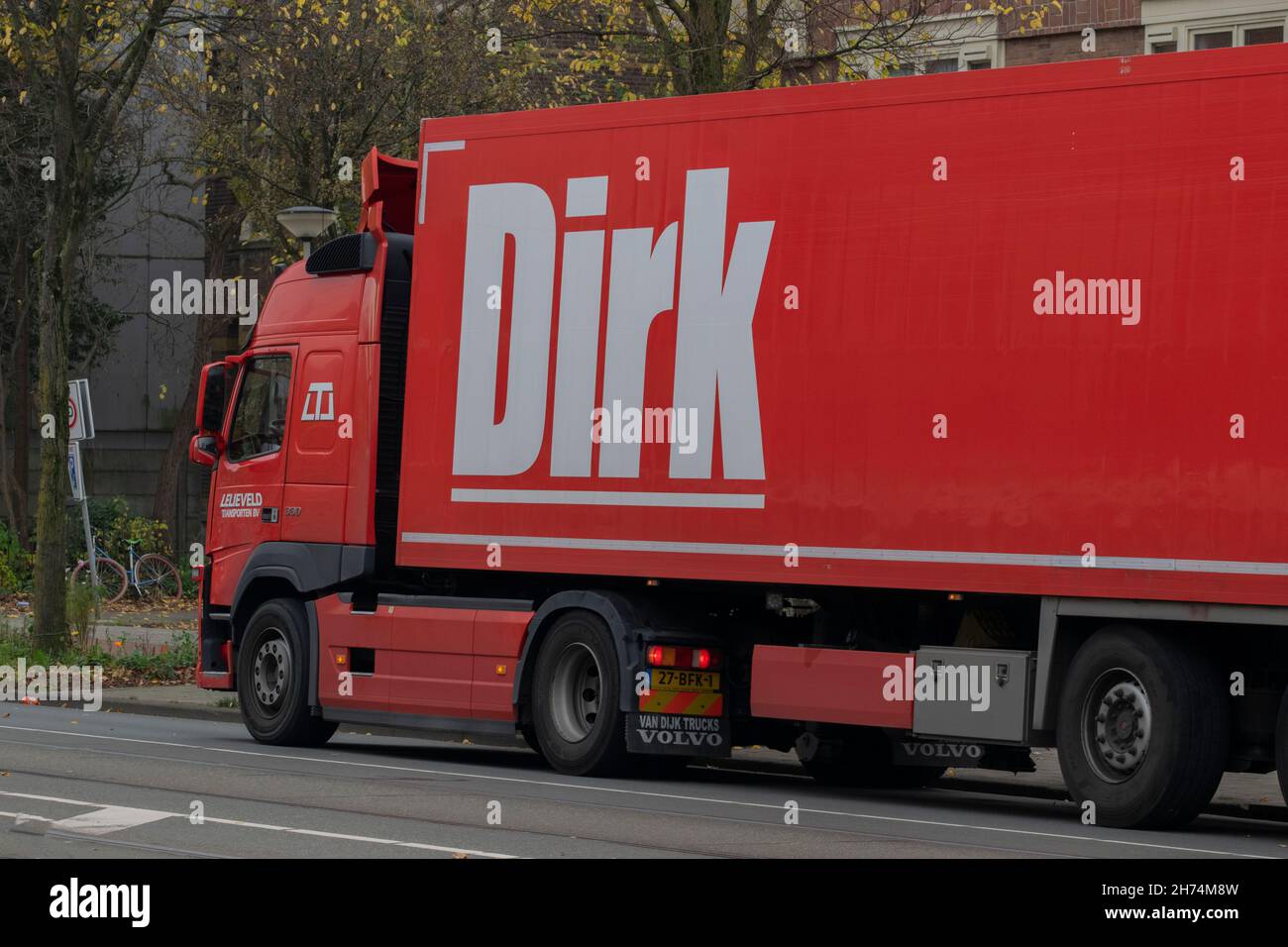 Dirk Supermarket Company Truck At Amsterdam The Netherlands 12-11-2021 ...
