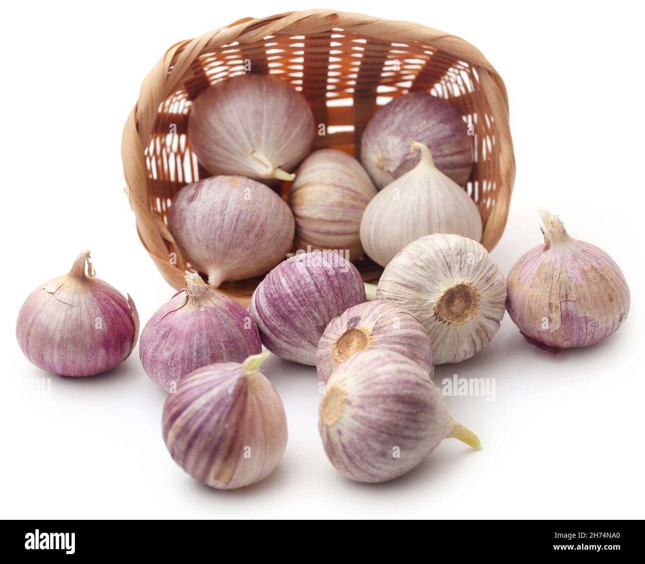 Solo or single clove garlic over white background Stock Photo - Alamy