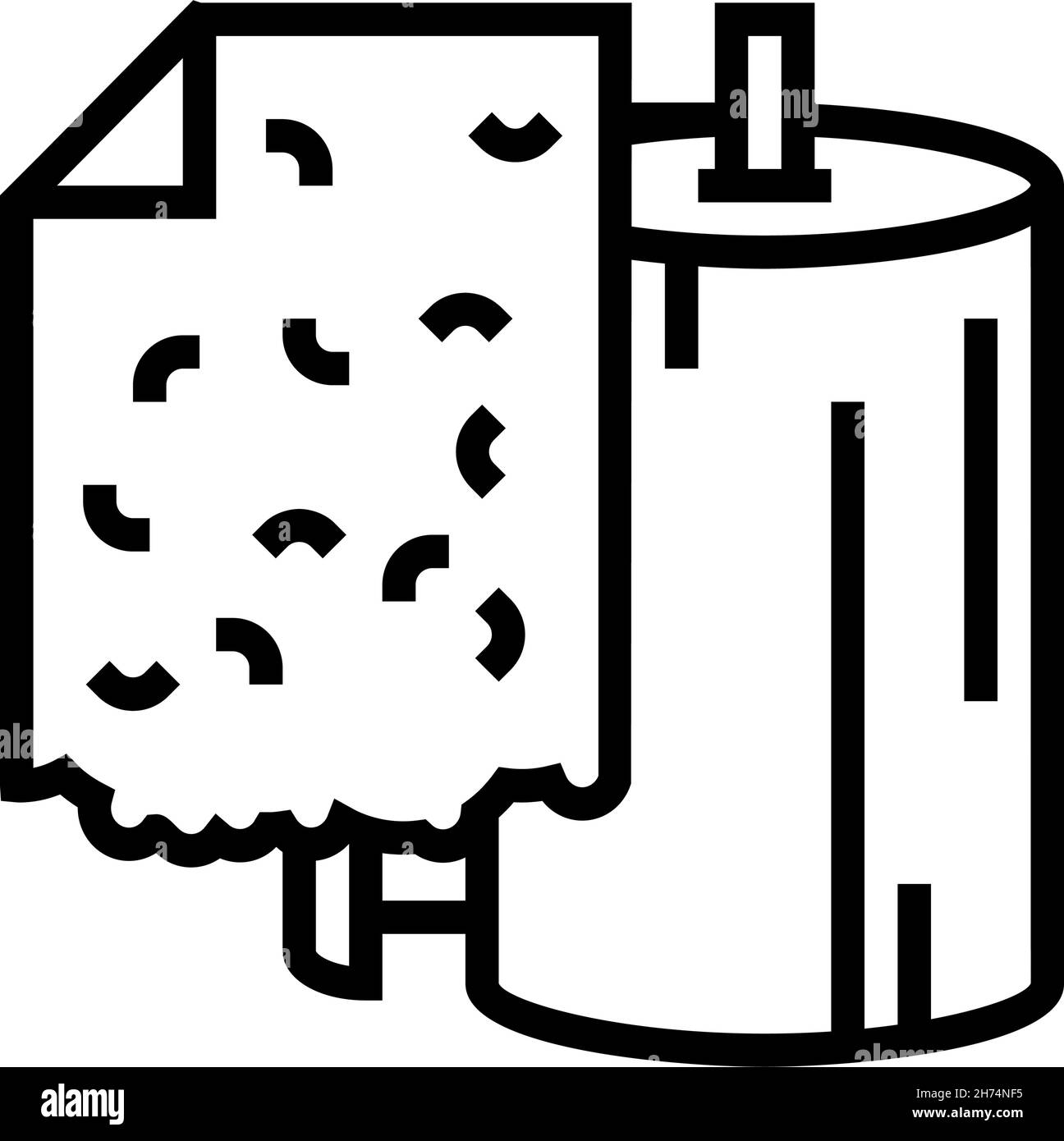 recycled paper line icon vector illustration Stock Vector Image & Art ...