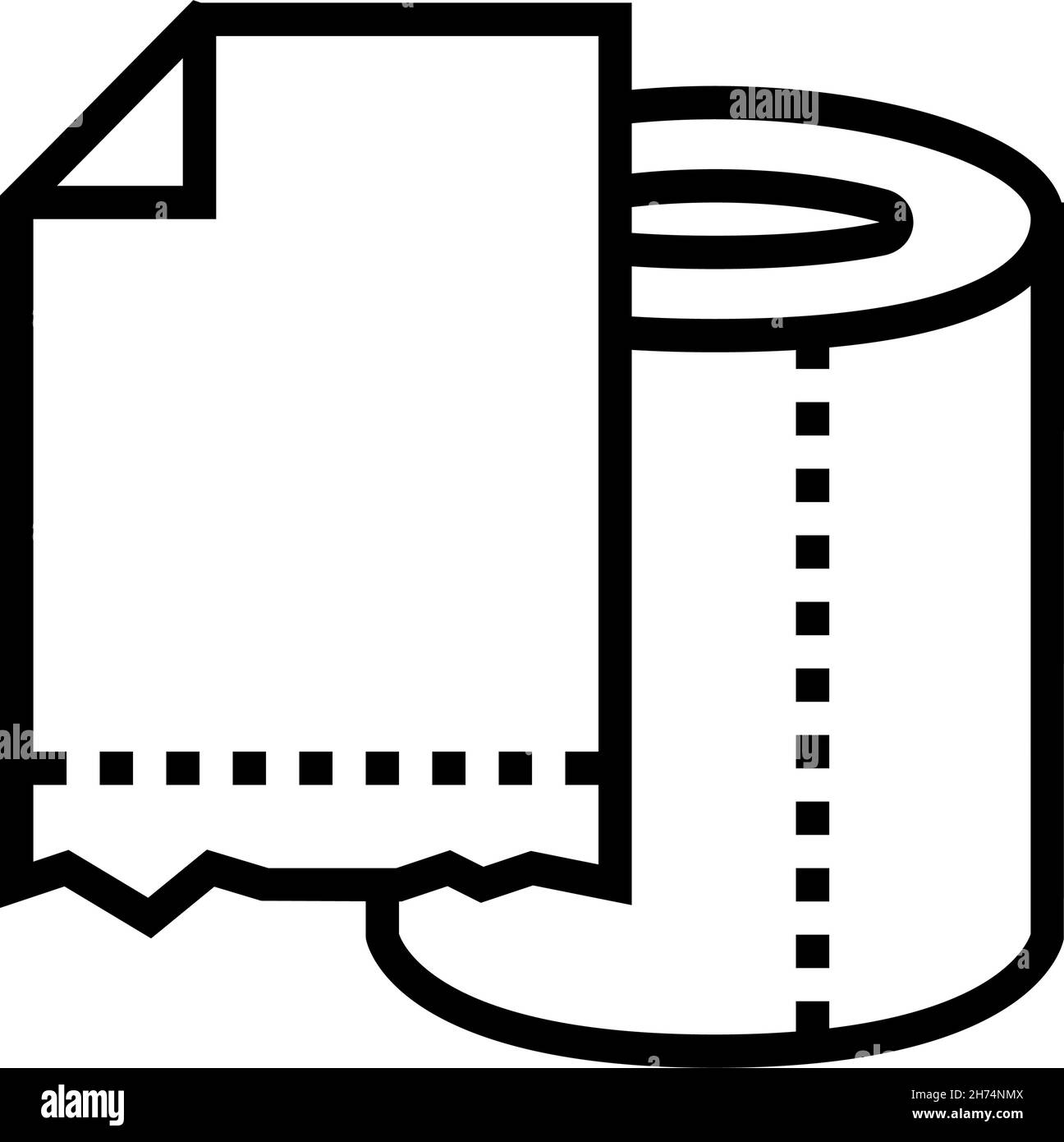 toilet paper roll line icon vector illustration Stock Vector Image ...
