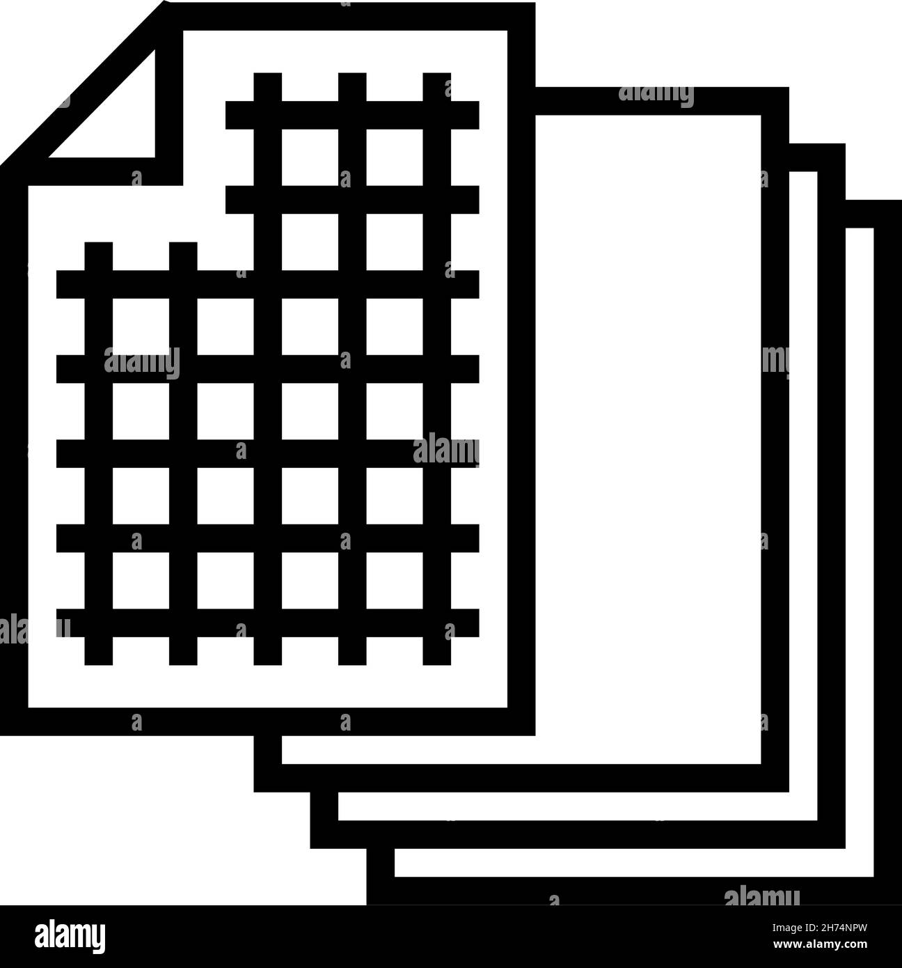 chart paper list line icon vector illustration Stock Vector Image & Art ...