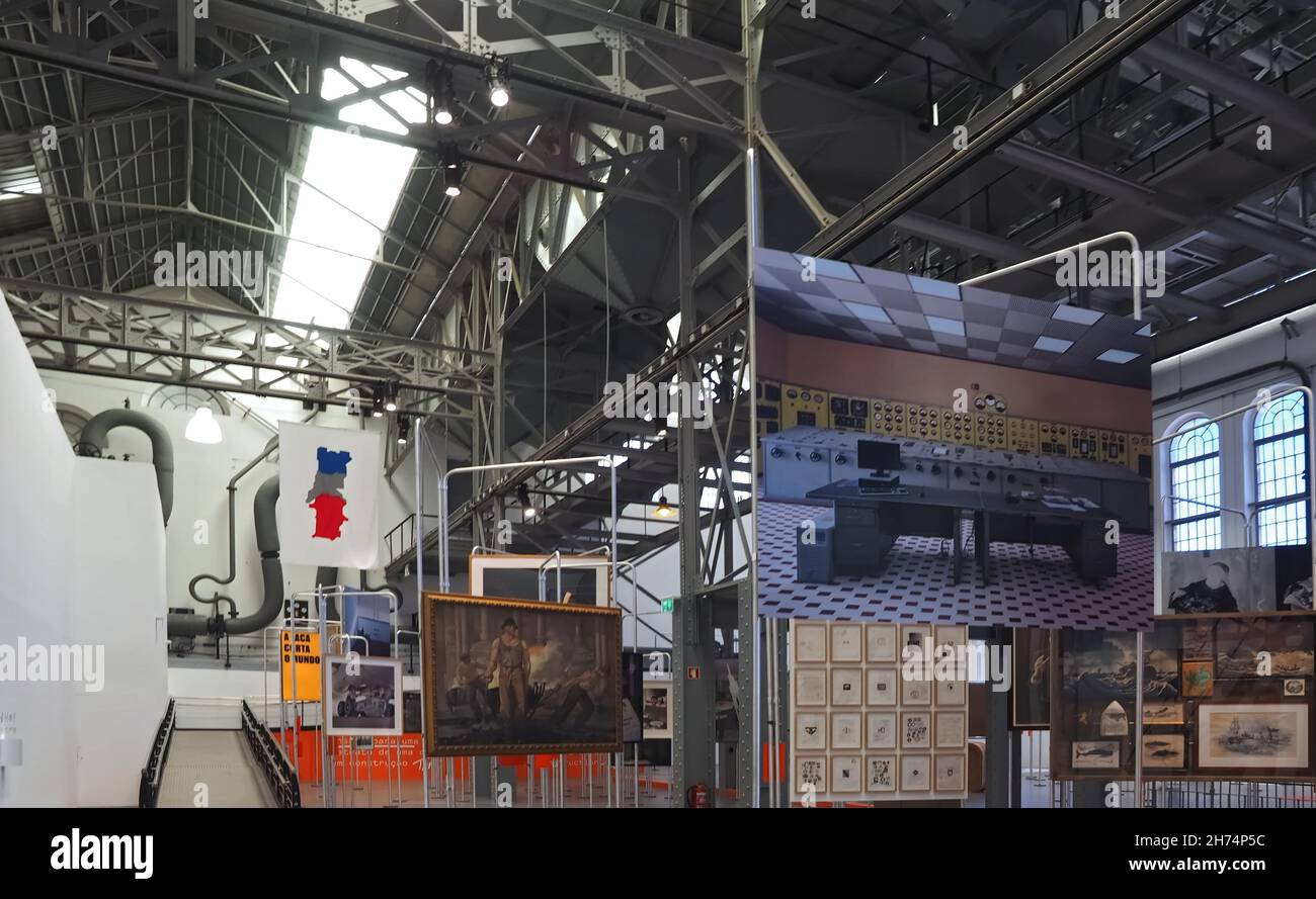 Interior of the Electricity museum in Lisbon belonging to Maat Stock ...