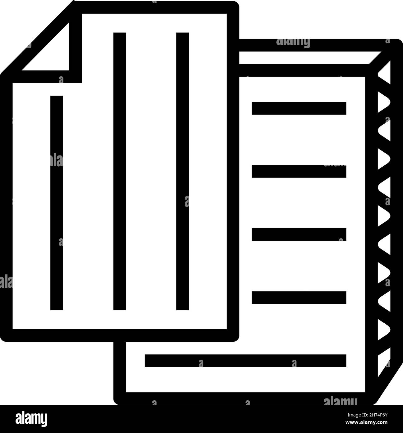 cardboard paper list line icon vector illustration Stock Vector Image ...