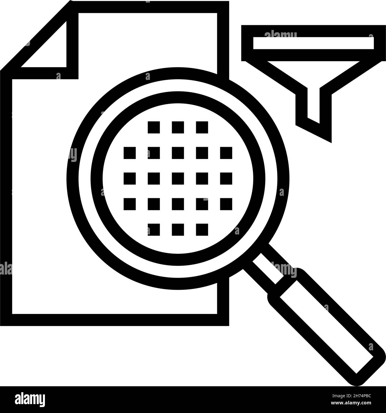 filter paper for filtration line icon vector illustration Stock Vector ...