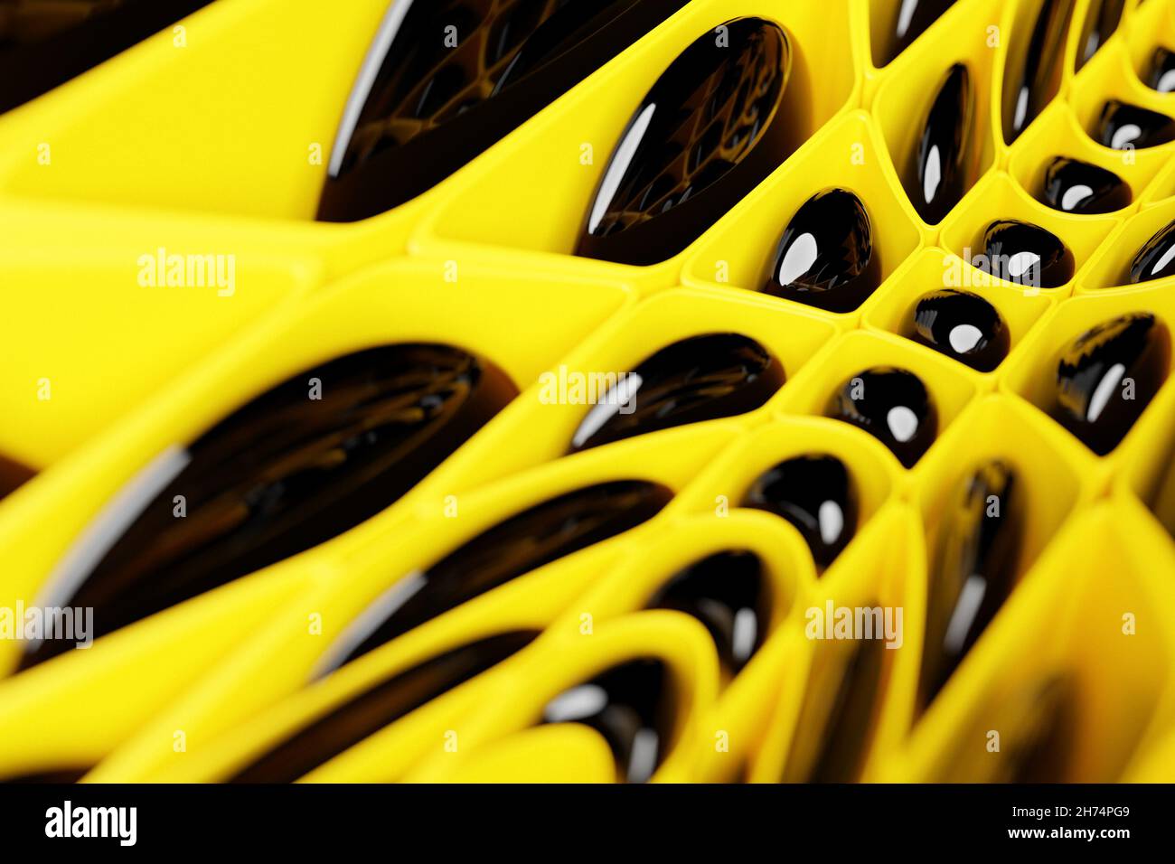 3d illustration of colorful round, polygones.Set of shapes on monocrome ...