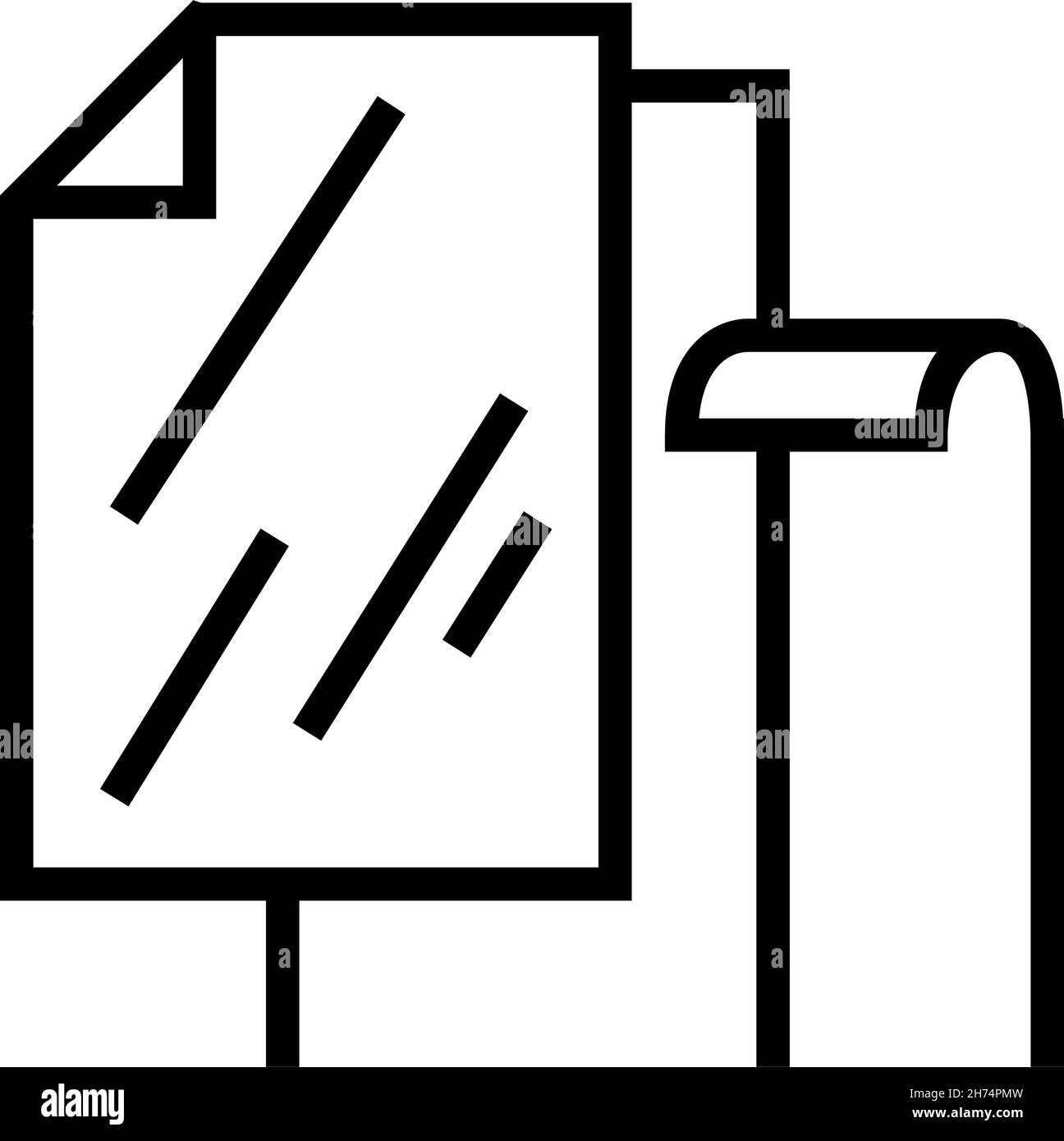 parchment paper line icon vector illustration Stock Vector Image & Art ...