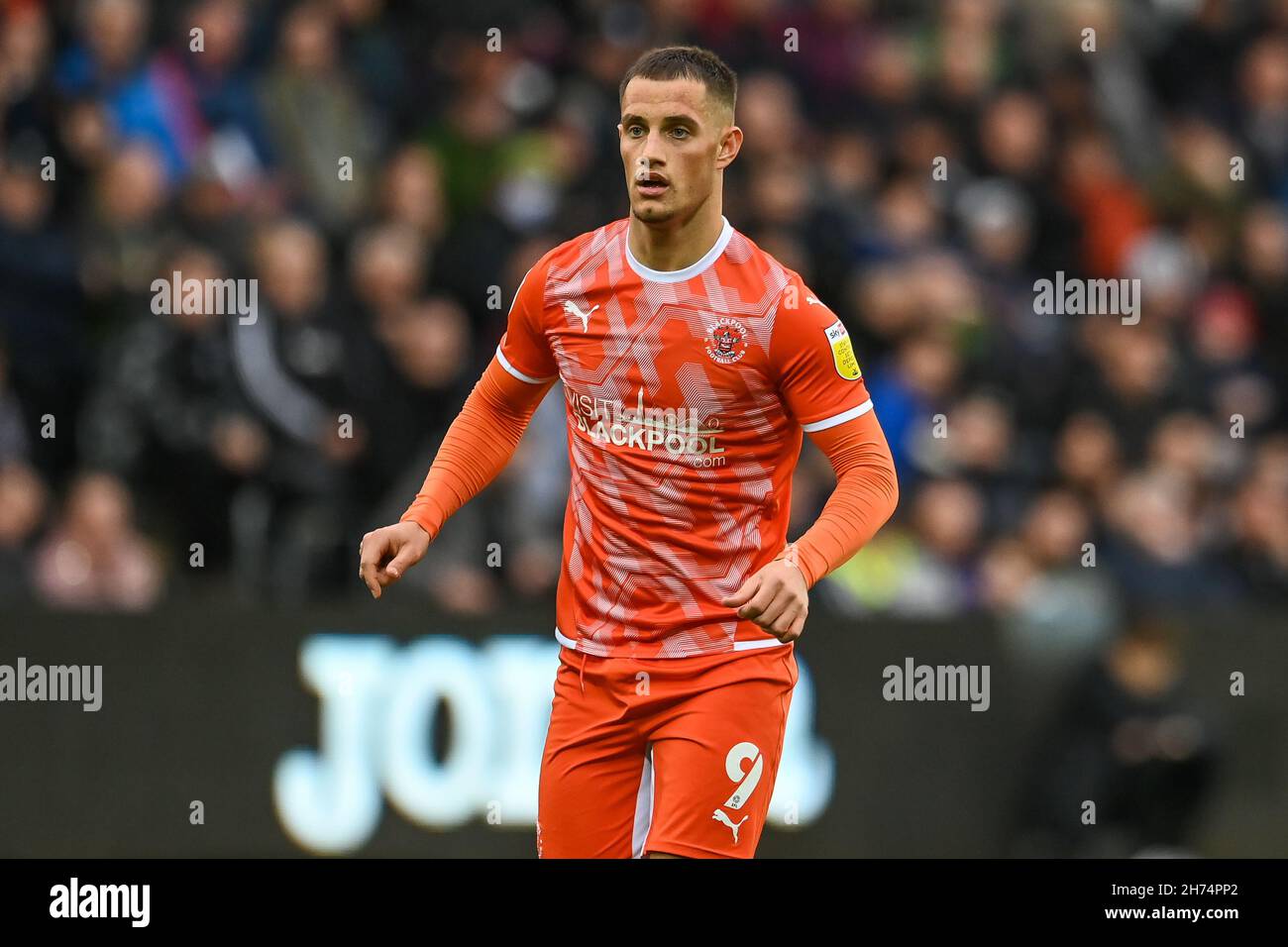 Jerry Yates #9 of Blackpool during the game Stock Photo - Alamy
