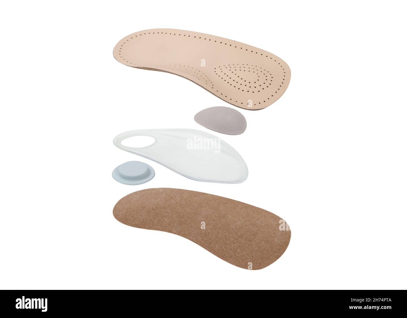 Medical insoles. Isolated orthopedic insoles on a white background ...