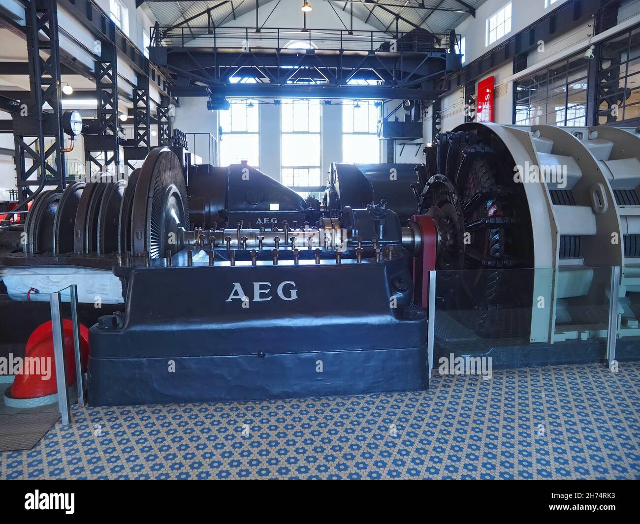 Interior of the Electricity museum in Lisbon belonging to Maat Stock ...