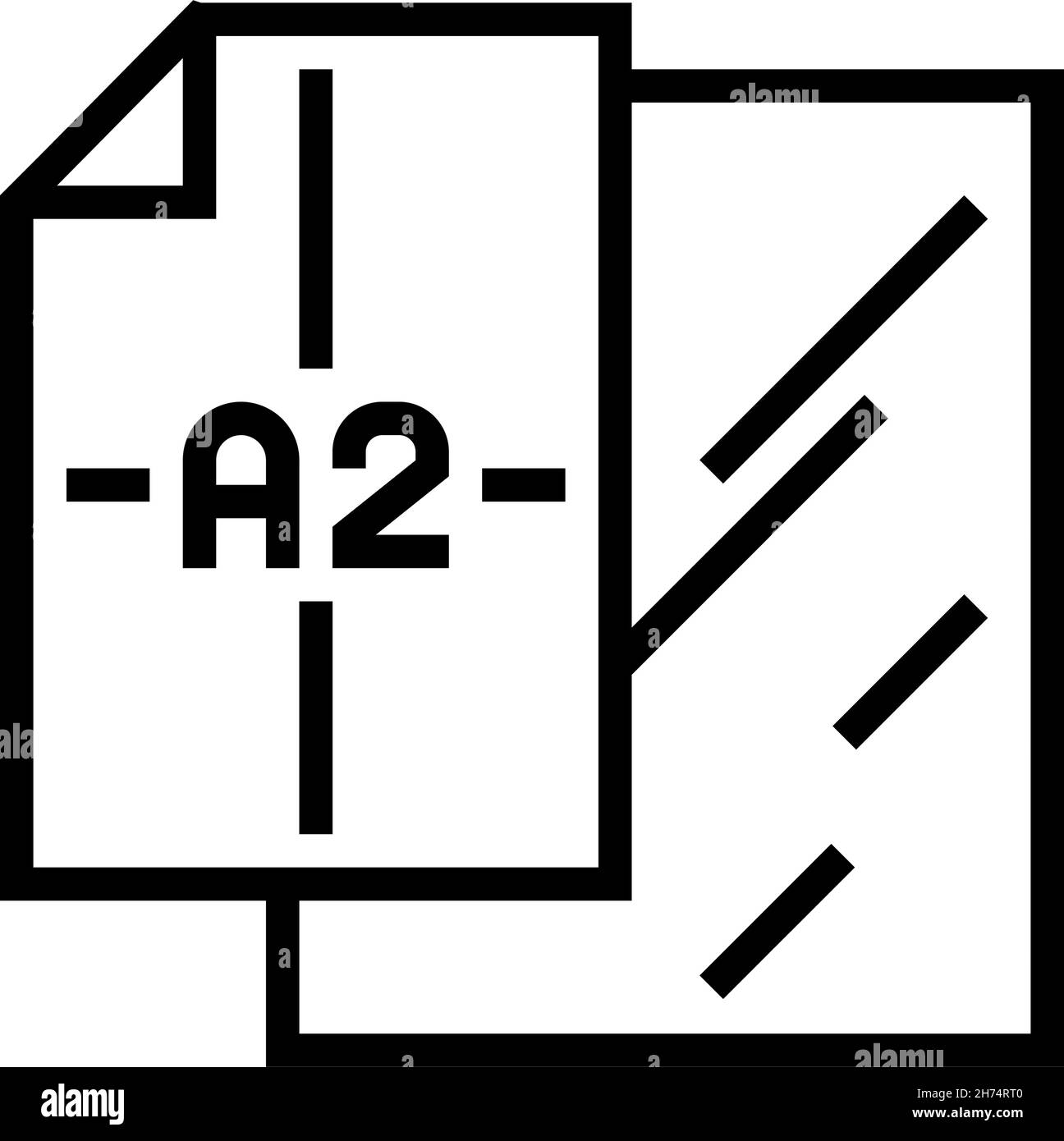 a2 format for poster printing line icon vector illustration Stock ...