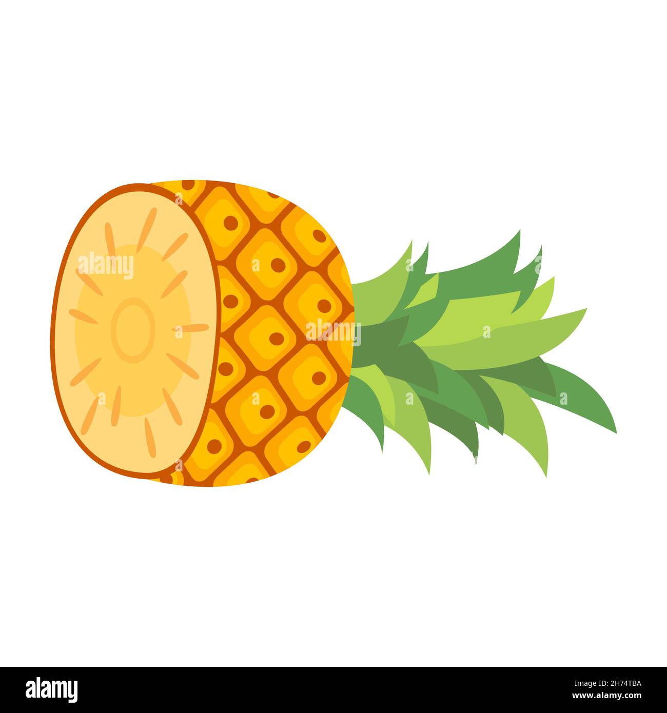 Vector image cut pineapple Stock Vector Images - Alamy