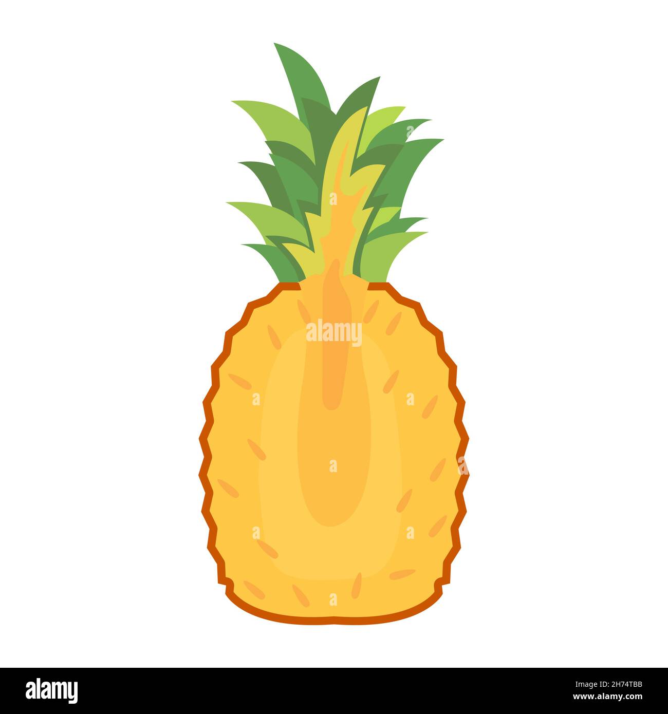 Vector image cut pineapple Stock Vector Images - Alamy