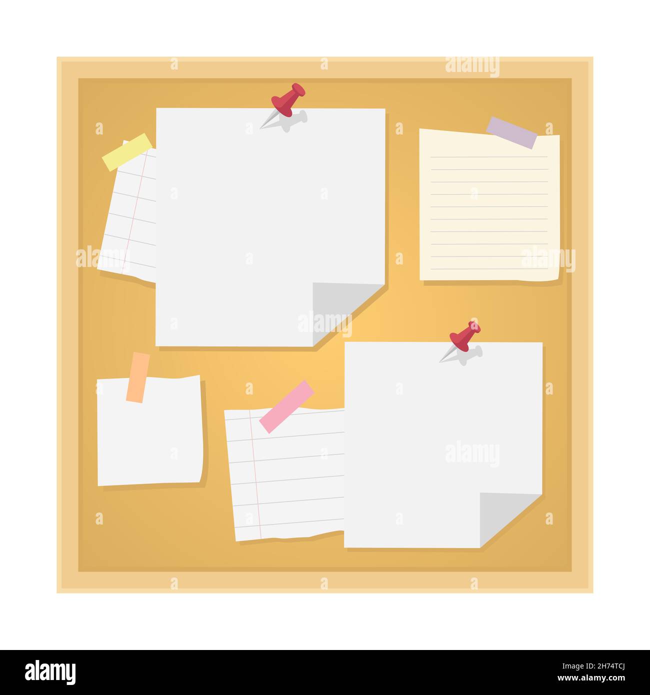 bulletin board and memo note paper Stock Vector Image & Art - Alamy