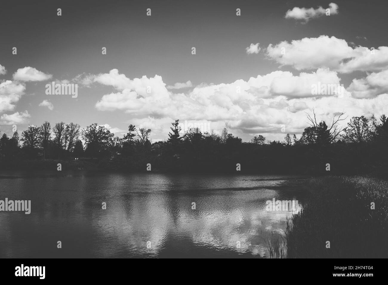 Rural lake Black and White Stock Photos & Images - Alamy