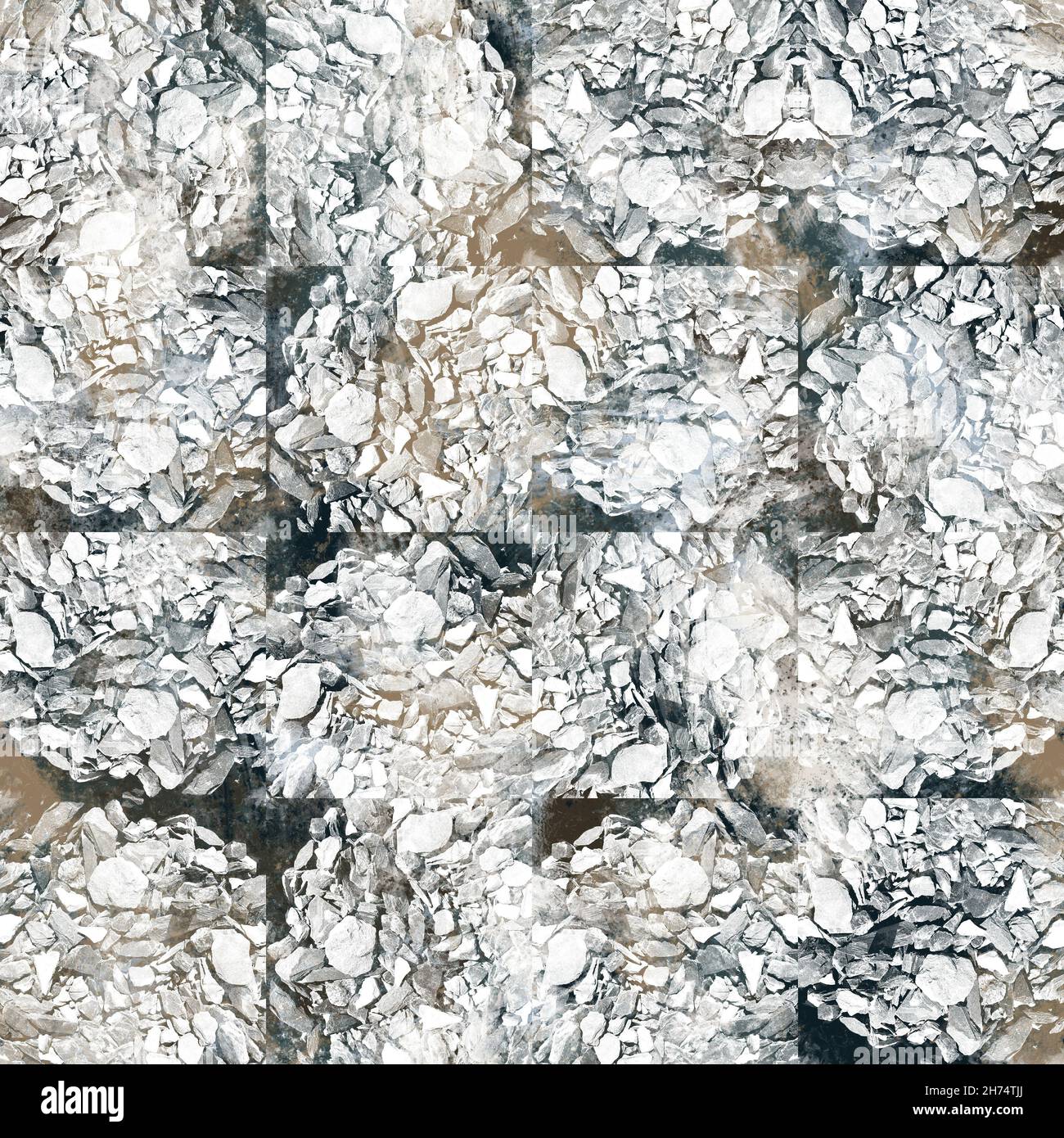 Seamless neutral and white grungy classic abstract surface pattern ...