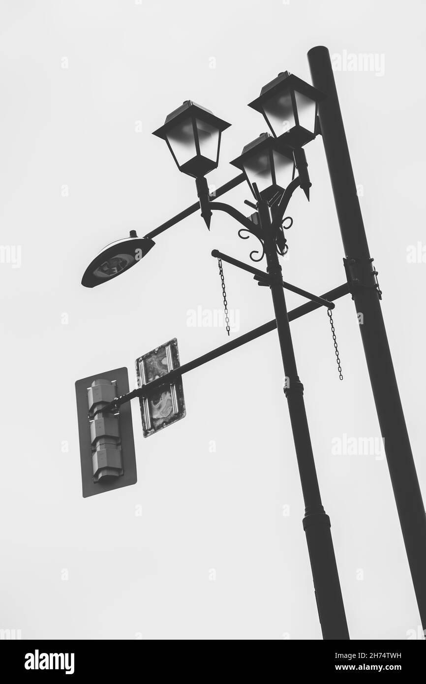 Into street light Black and White Stock Photos & Images - Alamy