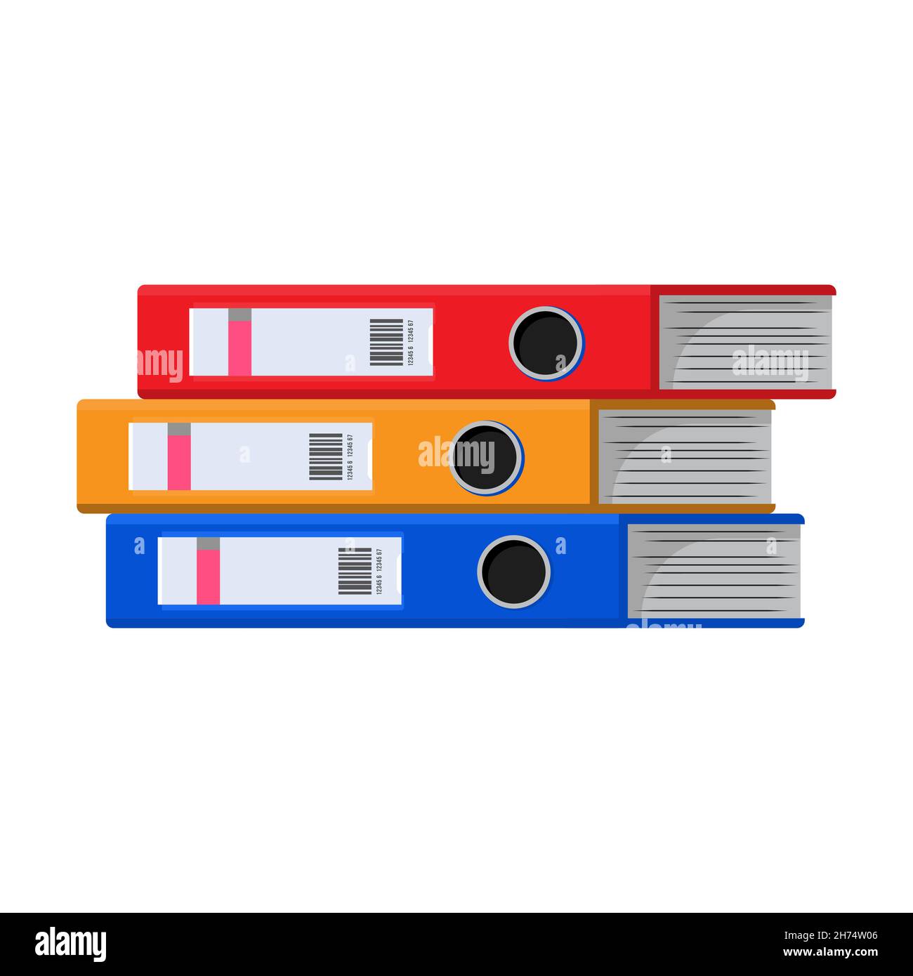 office stationery piles of file folders Stock Vector Image & Art - Alamy