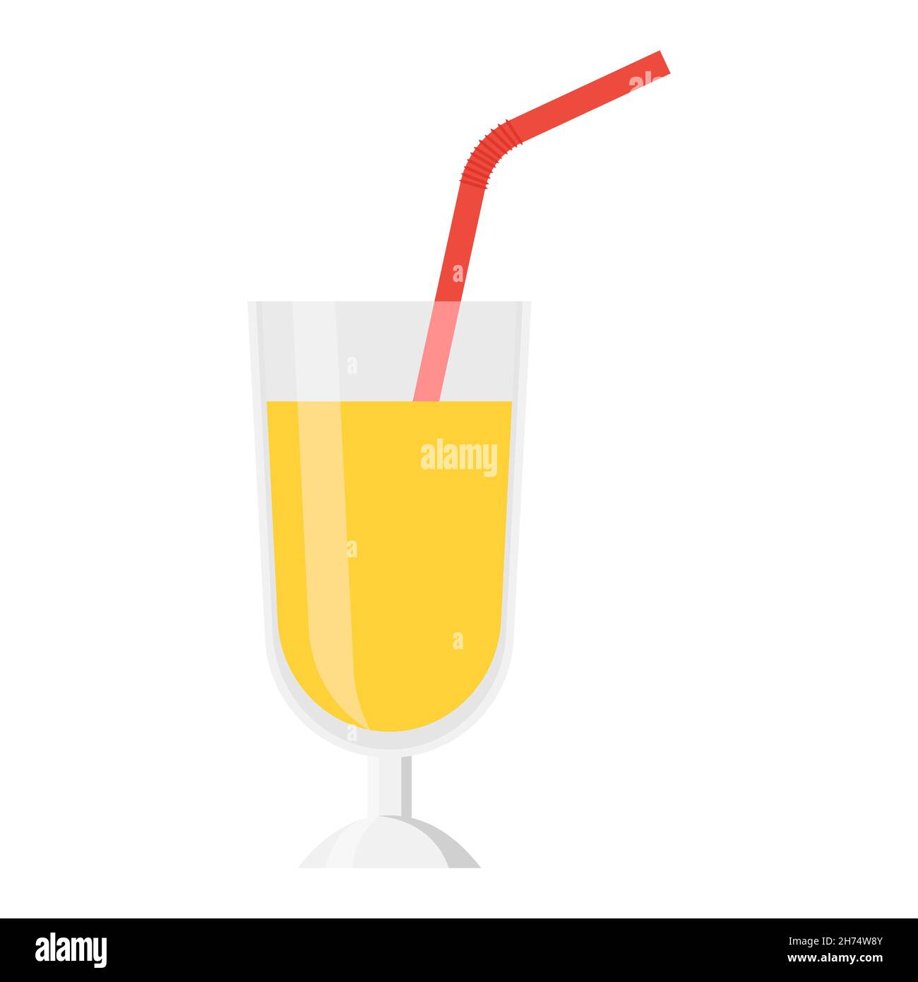 transparent glass cup and fruit orange juice Stock Vector Image & Art ...