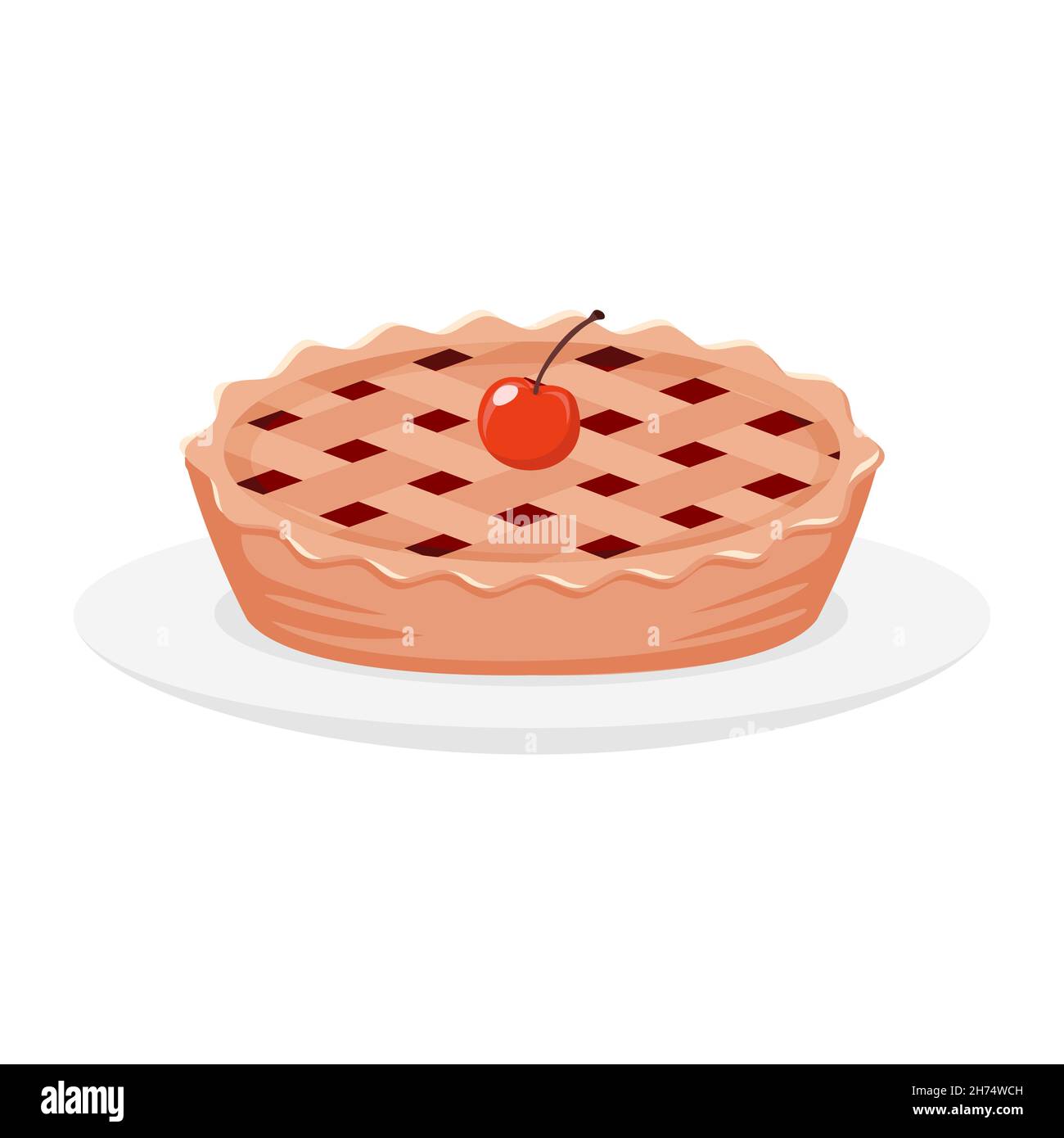 food crust cherry pie Stock Vector Image & Art - Alamy