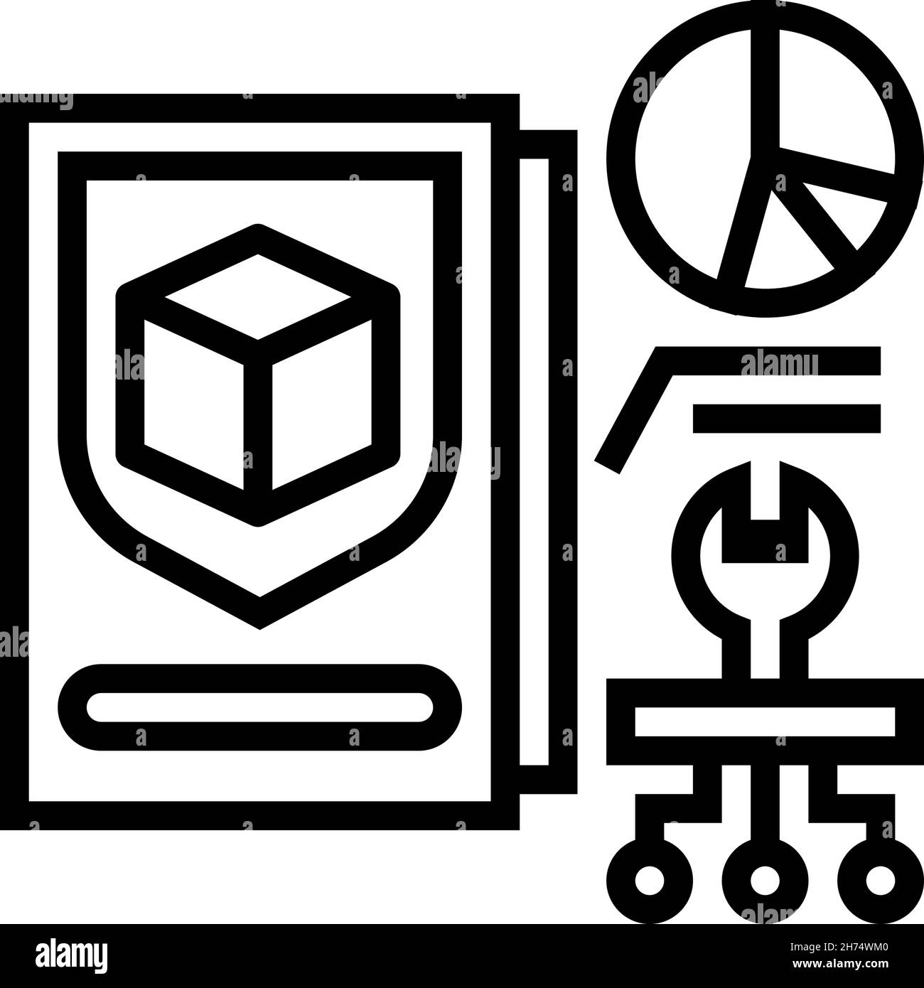 prototype development and improvement line icon vector illustration ...