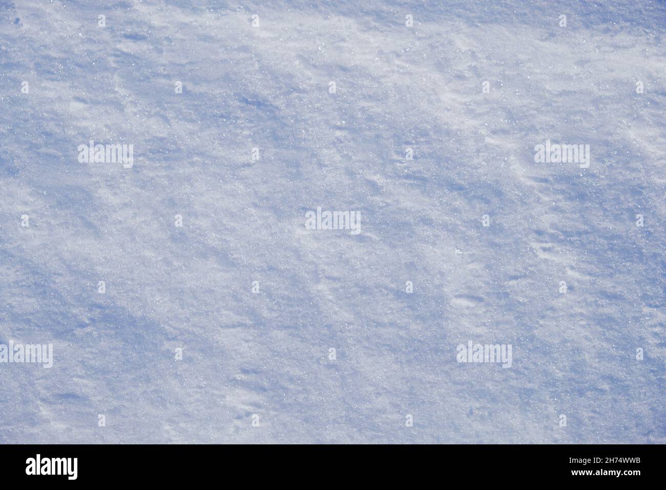 Texture of winter snow surface. Blue natural snow background with ...