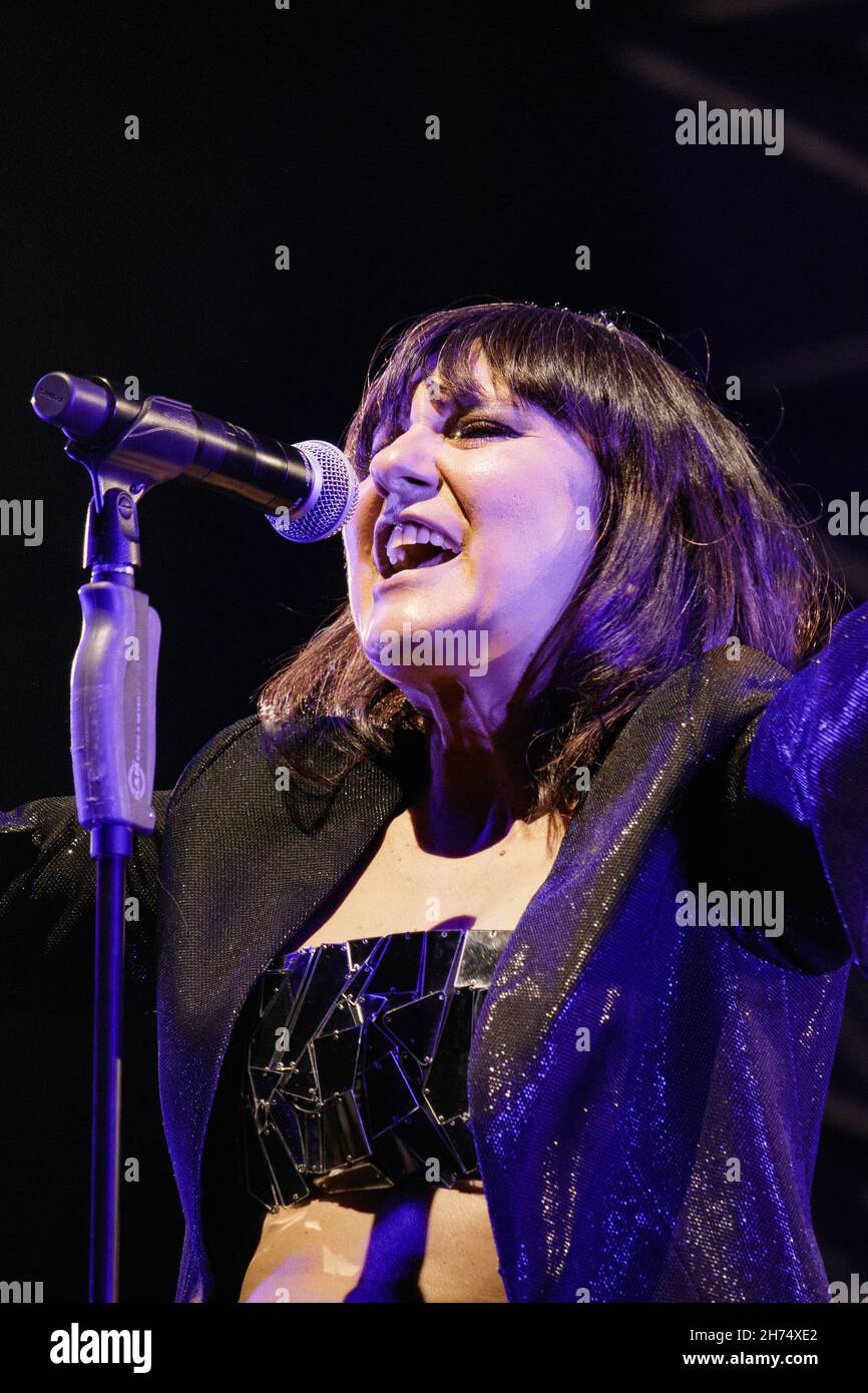 Madrid, Spain. 19th Nov, 2021. Singer Eva Amaral during an Amaral ...
