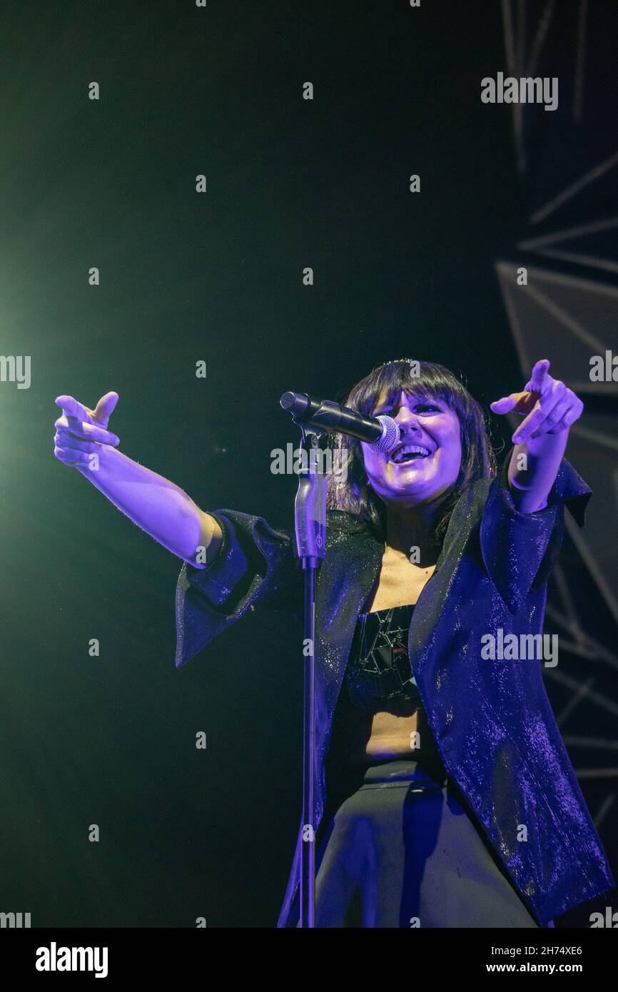 Madrid, Spain. 19th Nov, 2021. Singer Eva Amaral during an Amaral ...