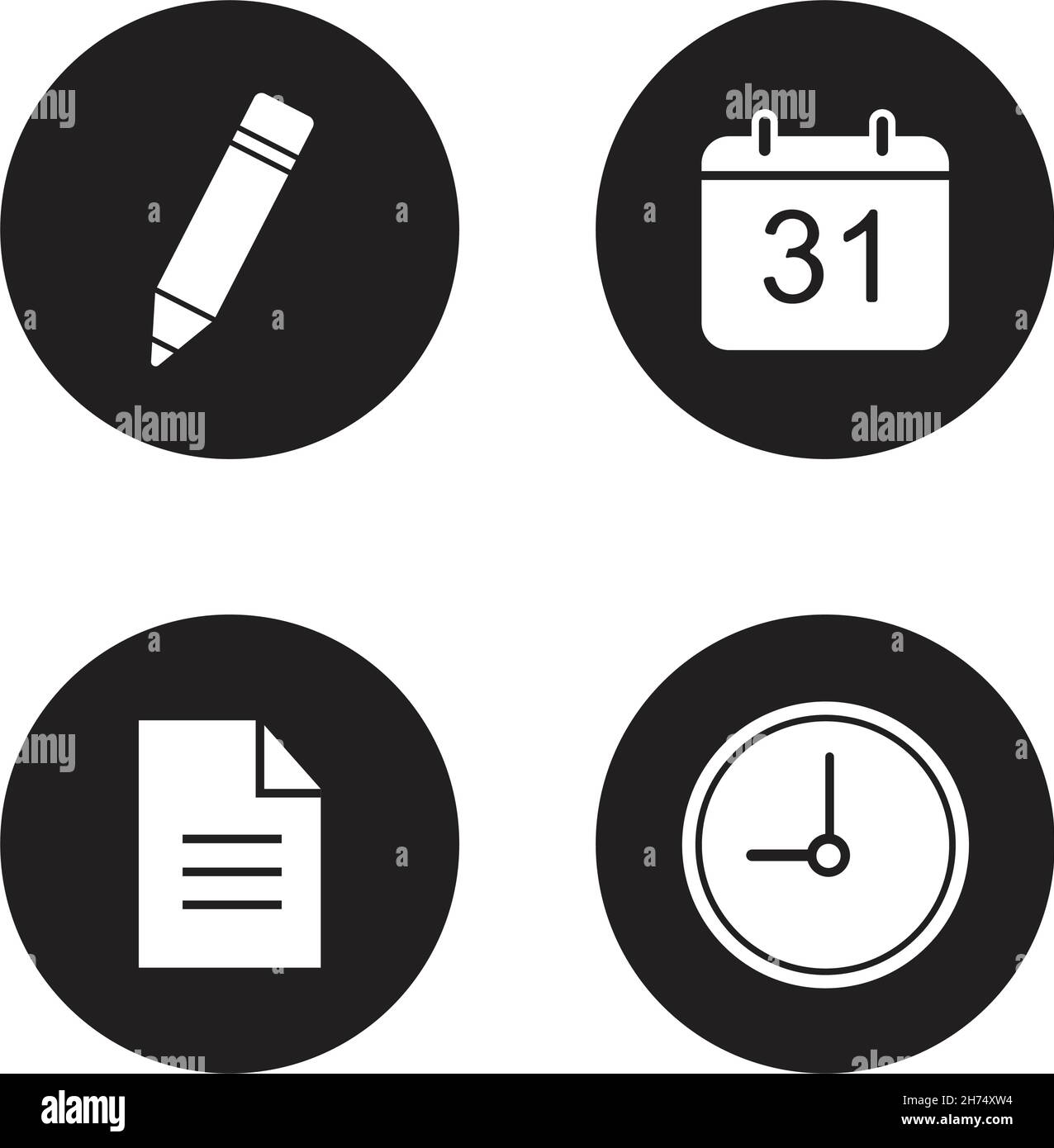 Time management icons set Stock Vector Image & Art - Alamy