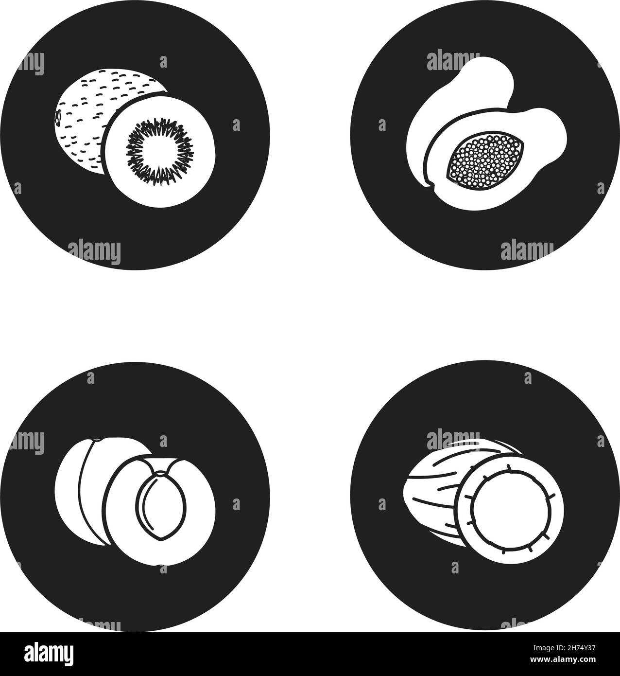 Coconut core Stock Vector Images - Alamy