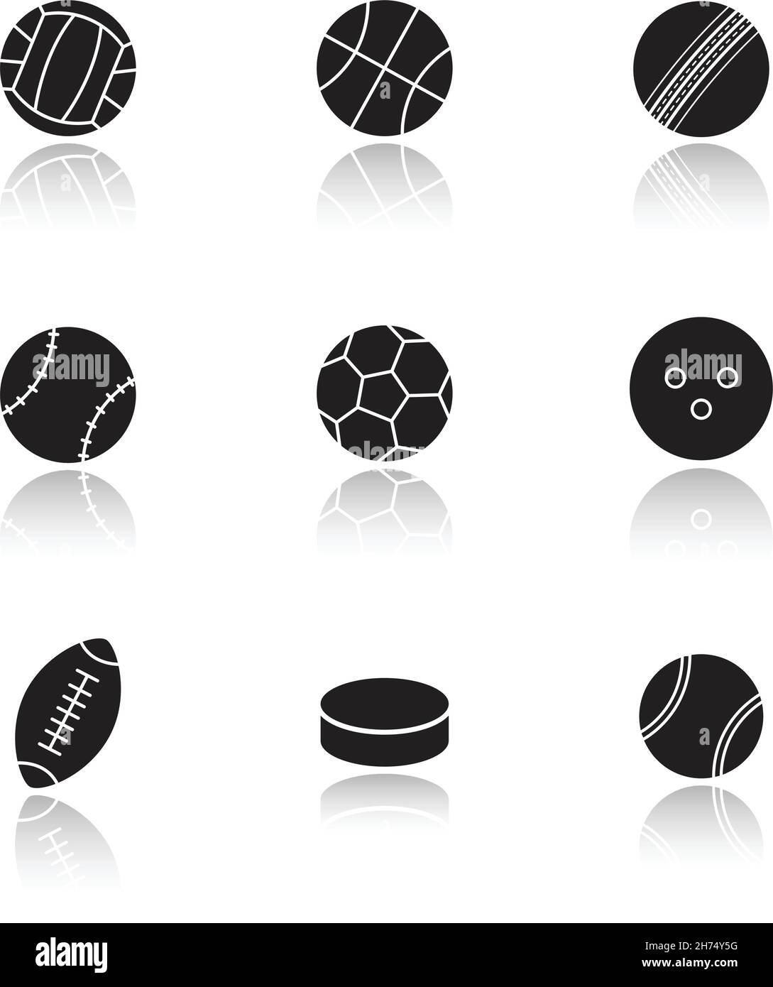Different sports game balls. Black Stock Vector Image & Art - Alamy