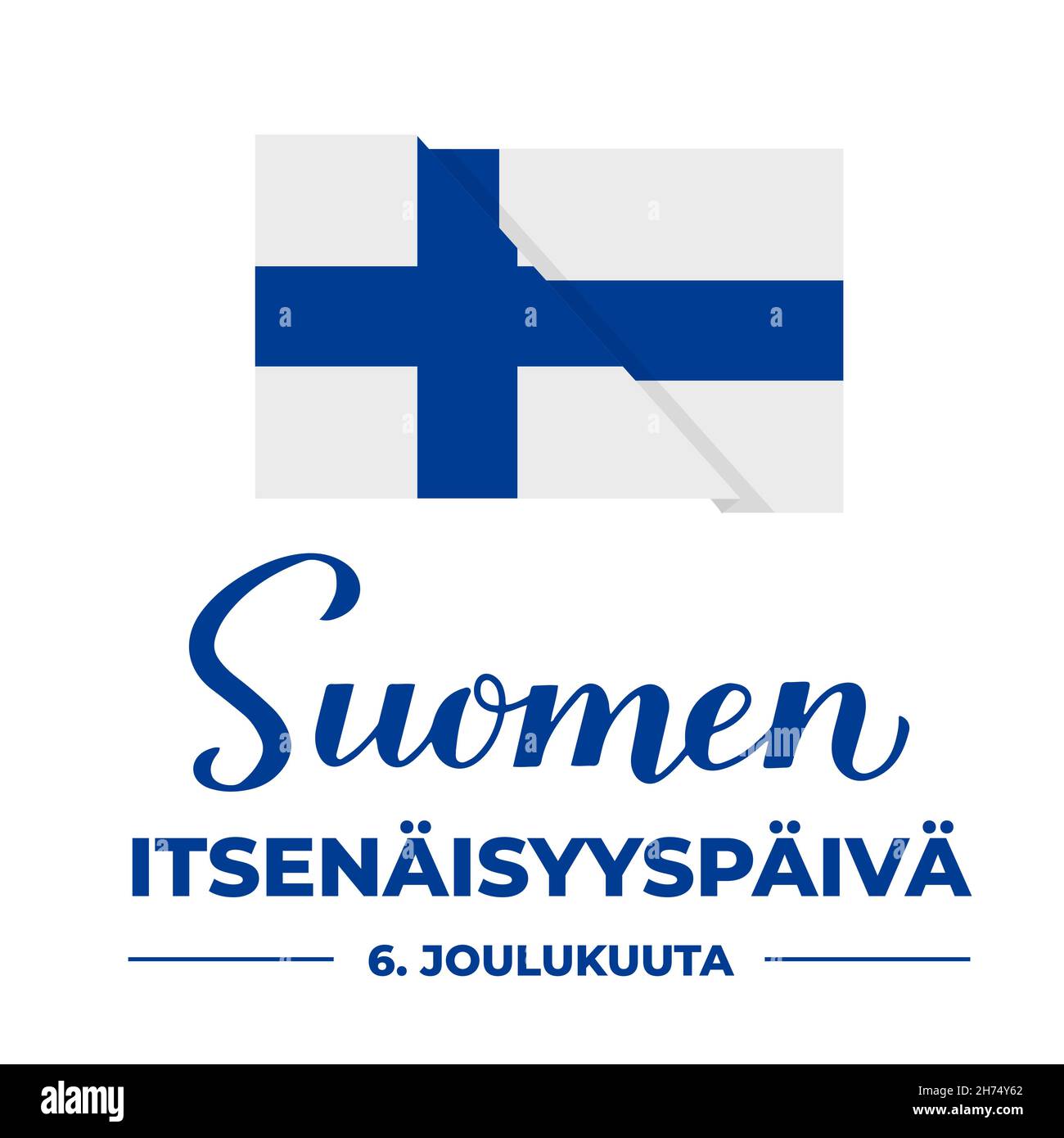 Finland Independence Day typography poster in Finnish language. Vector ...