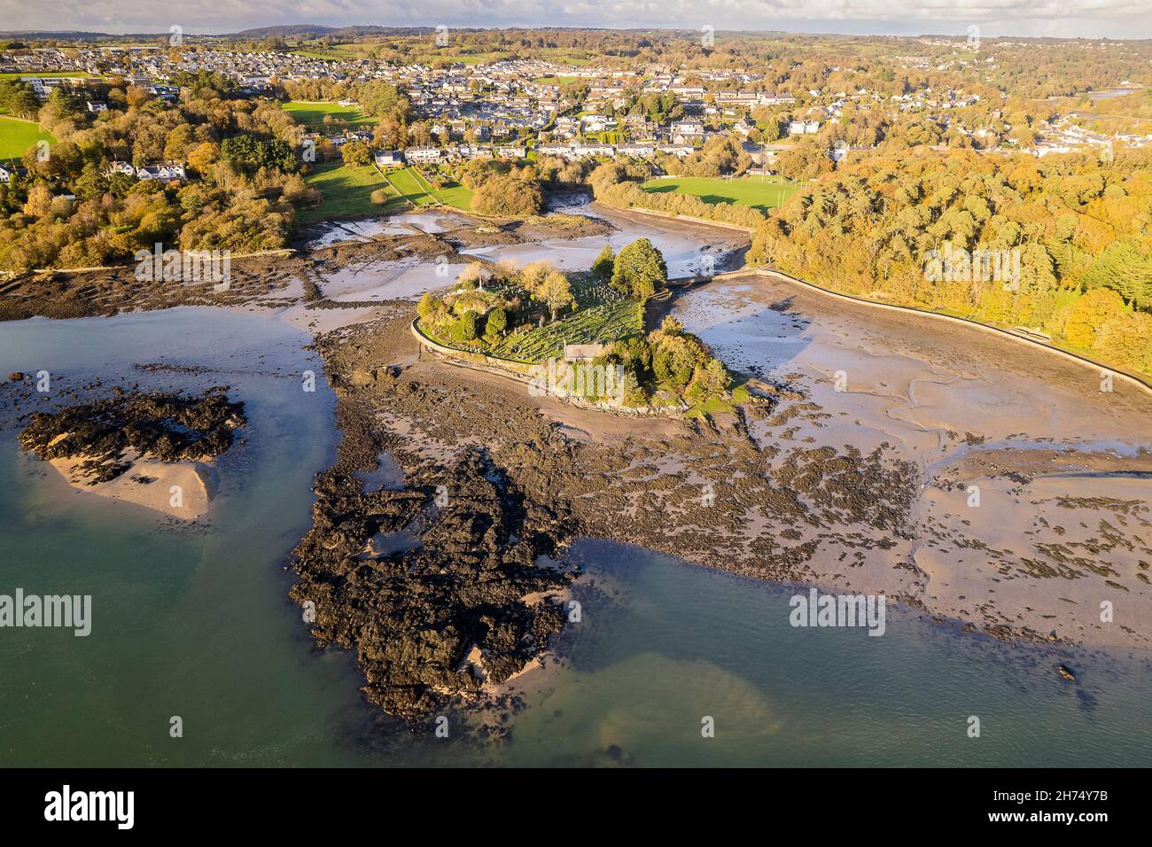Anglesey - Church Island Aerial View 2 Stock Photo - Alamy