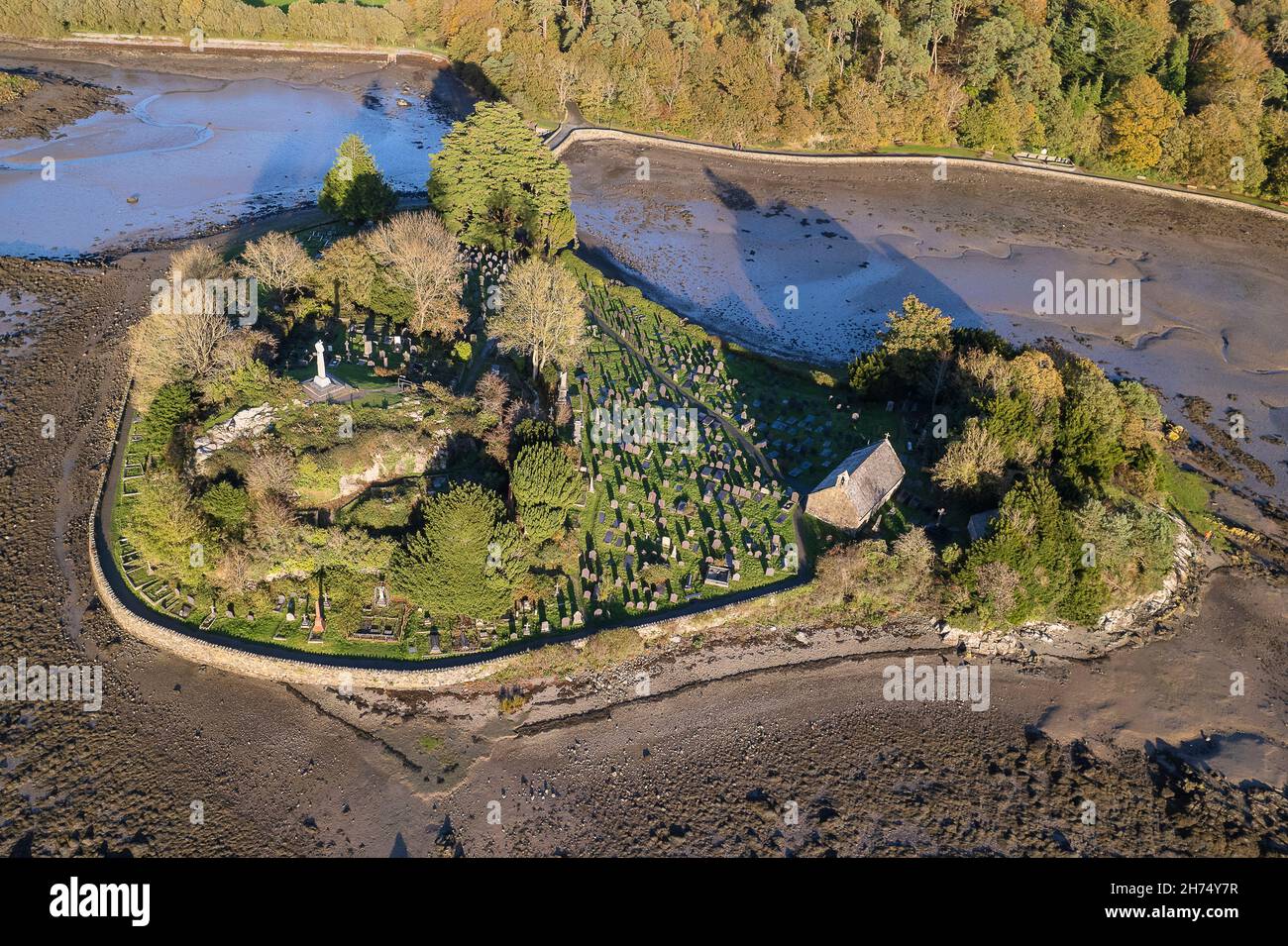 Anglesey - Church Island Aerial View 1 Stock Photo - Alamy