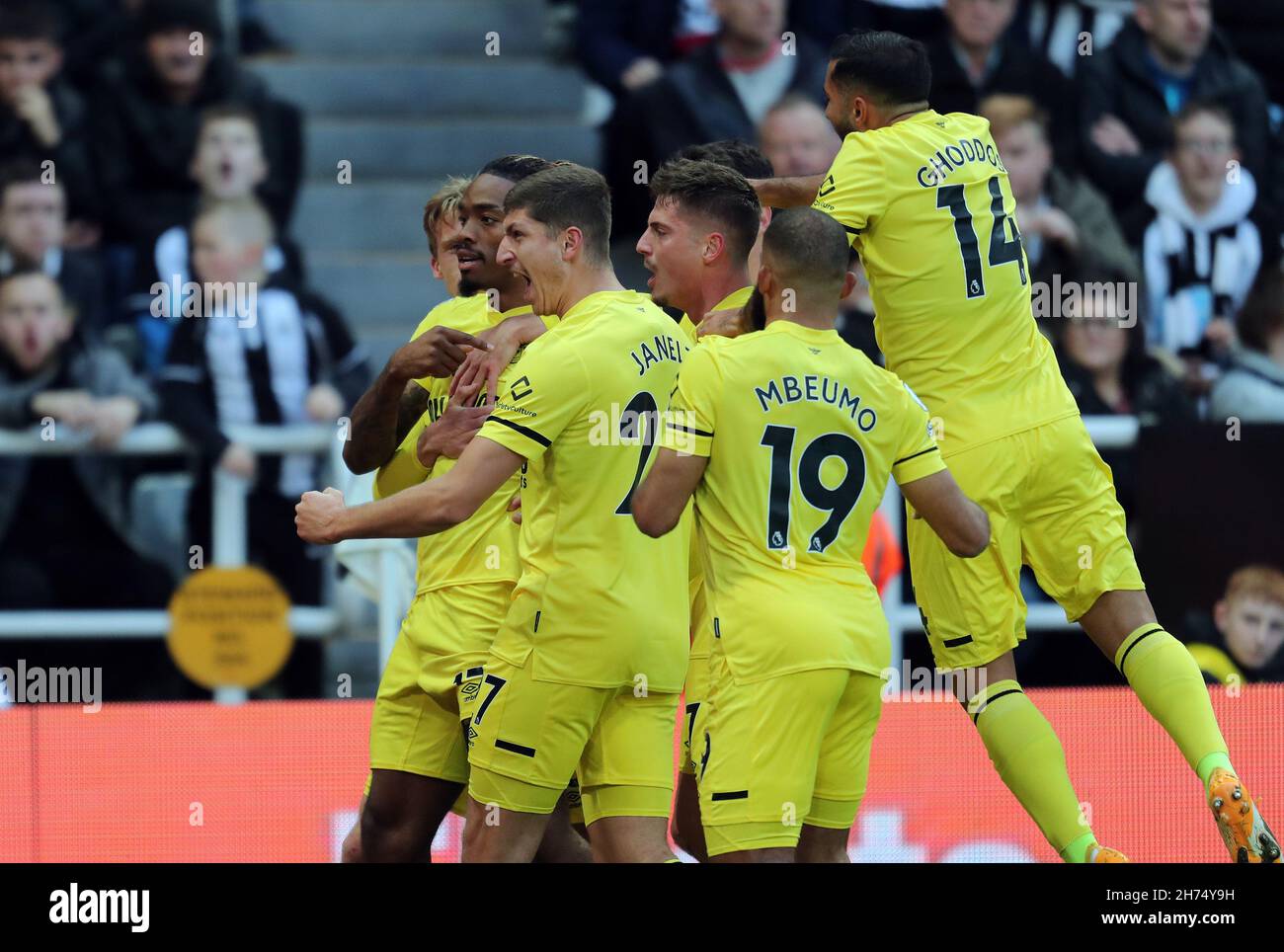 IVAN TONEY CELEBRATES GOAL, NEWCASTLE UNITED FC V BRENTFORD FC, 2021 ...
