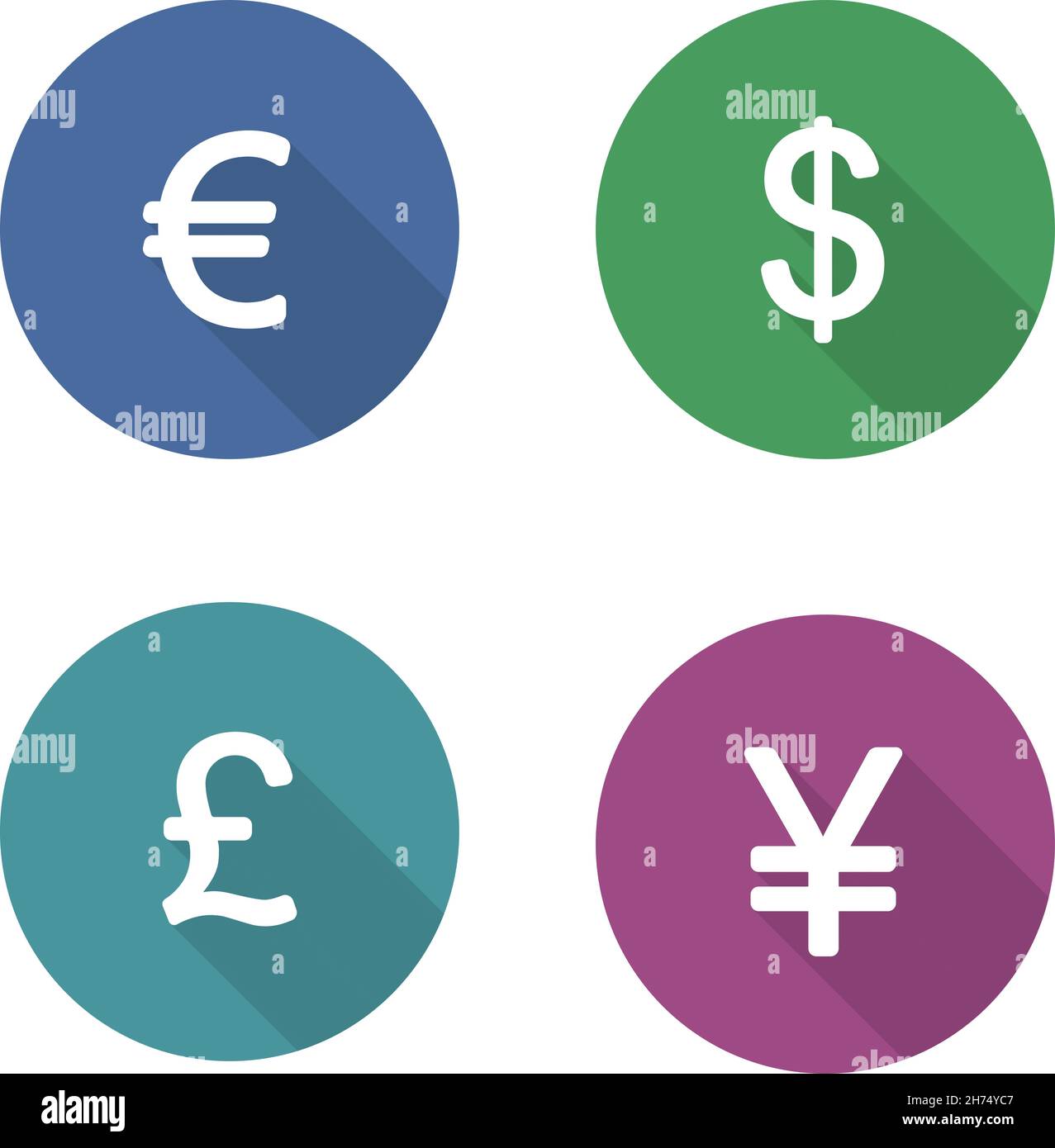 Money symbols flat design icons set Stock Vector Image & Art - Alamy