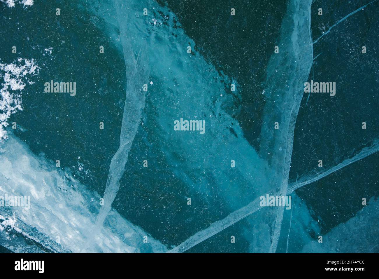 Texture of winter ice surface. Blue natural ice background Stock Photo ...