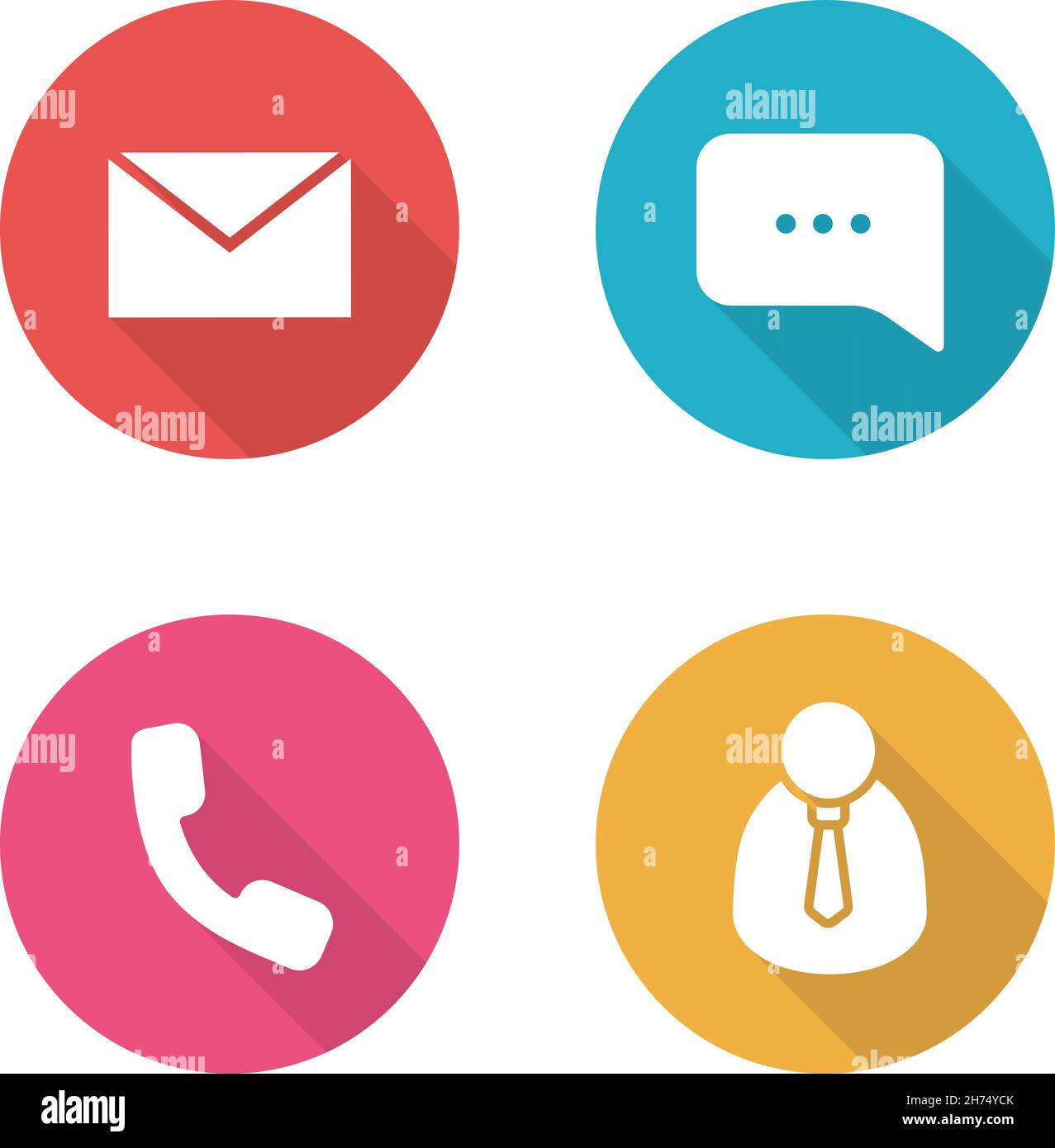 Tech support flat design icons set Stock Vector Image & Art - Alamy