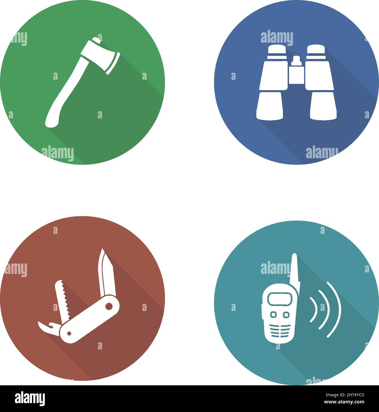 Expedition tools flat design icons set Stock Vector Image & Art - Alamy