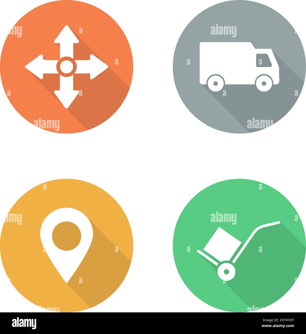 Delivery service flat design icons set Stock Vector Image & Art - Alamy