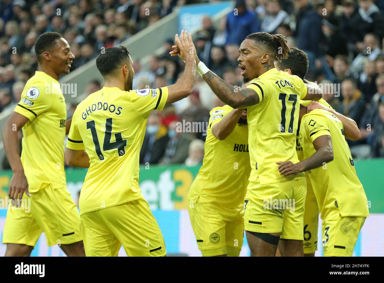 IVAN TONEY CELEBRATES TONY GOAL, NEWCASTLE UNITED FC V BRENTFORD FC ...