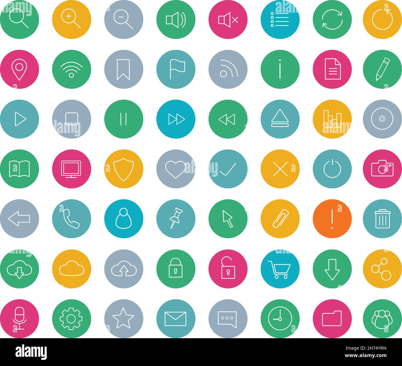 User communication linear icons Stock Vector Images - Alamy