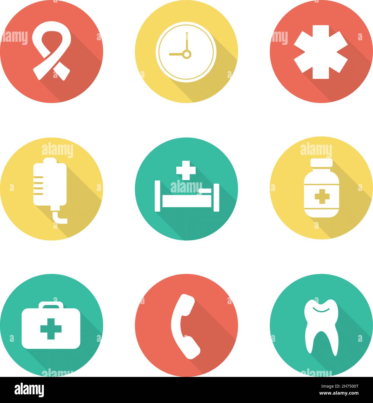 Medical flat design icons set Stock Vector Image & Art - Alamy