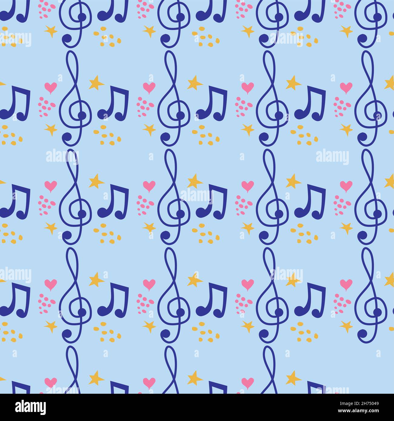 Abstract music notes seamless pattern background. musical illustration ...