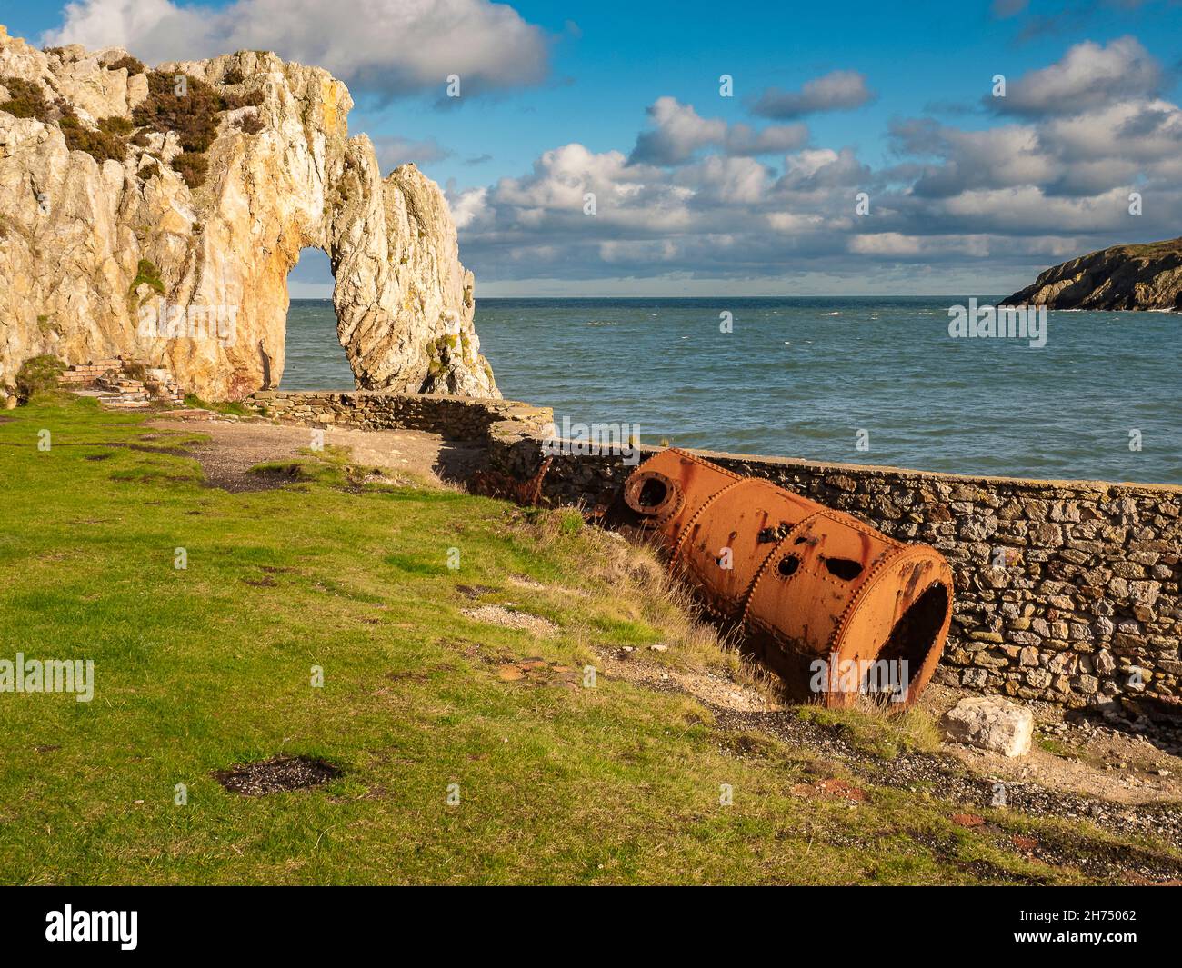 Anglesey - Brickworks - Old Boiler Stock Photo - Alamy