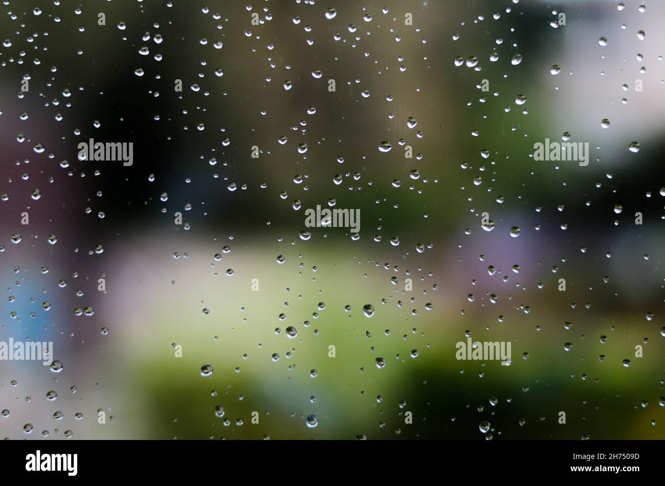 Rain drops on window Stock Photo - Alamy