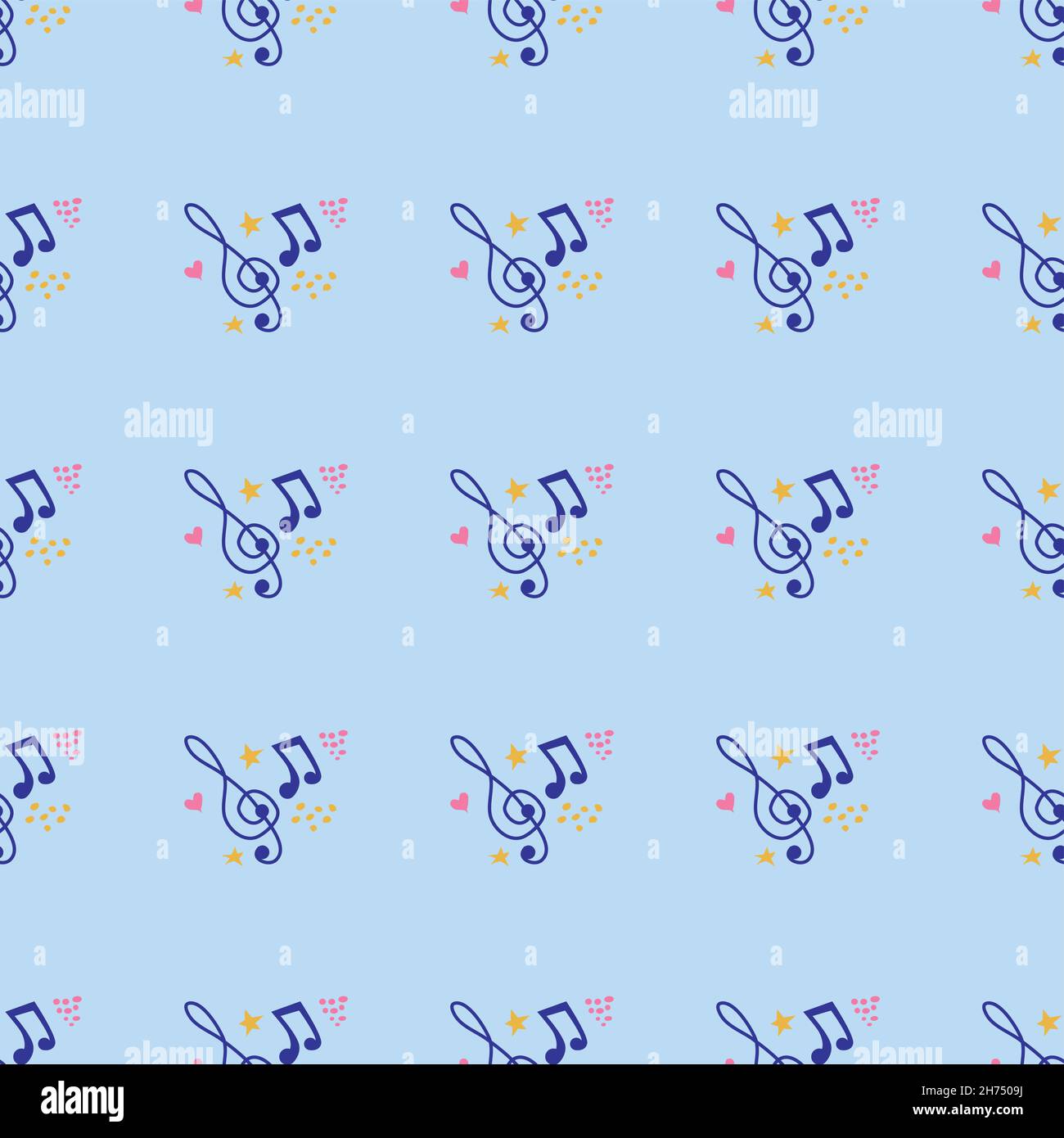 Abstract music notes seamless pattern background. musical illustration ...
