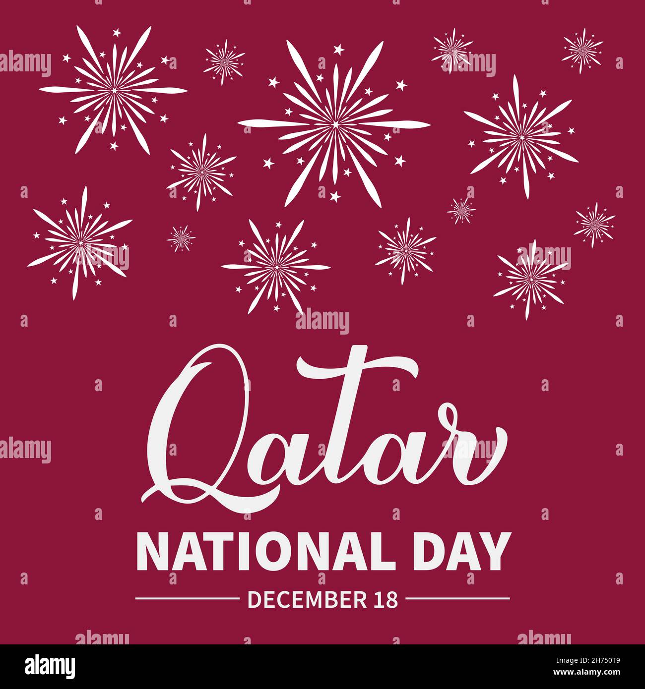 Qatar National Day typography poster. Holiday on December 18. Vector ...