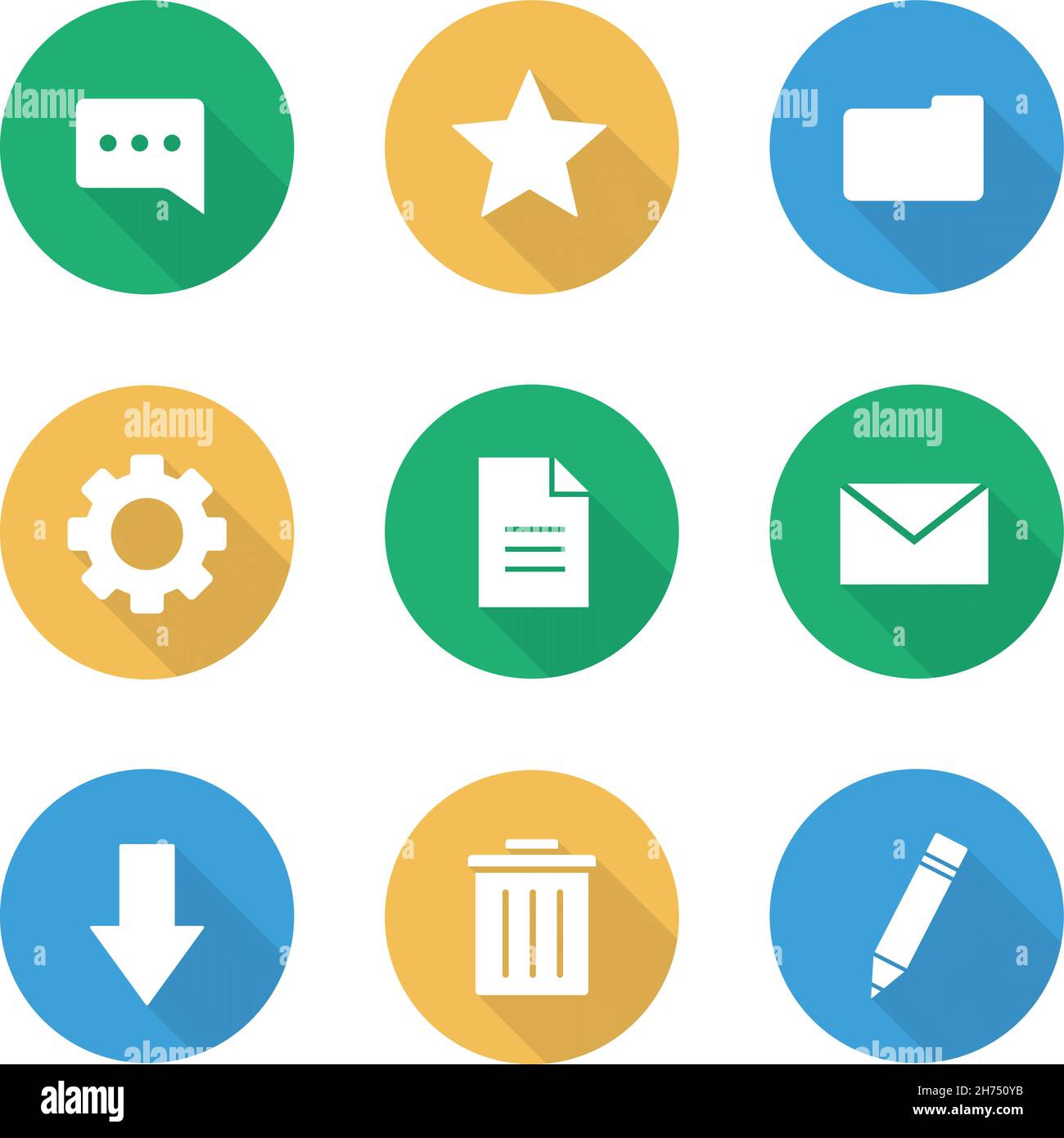 Flat design digital icons set Stock Vector Image & Art - Alamy